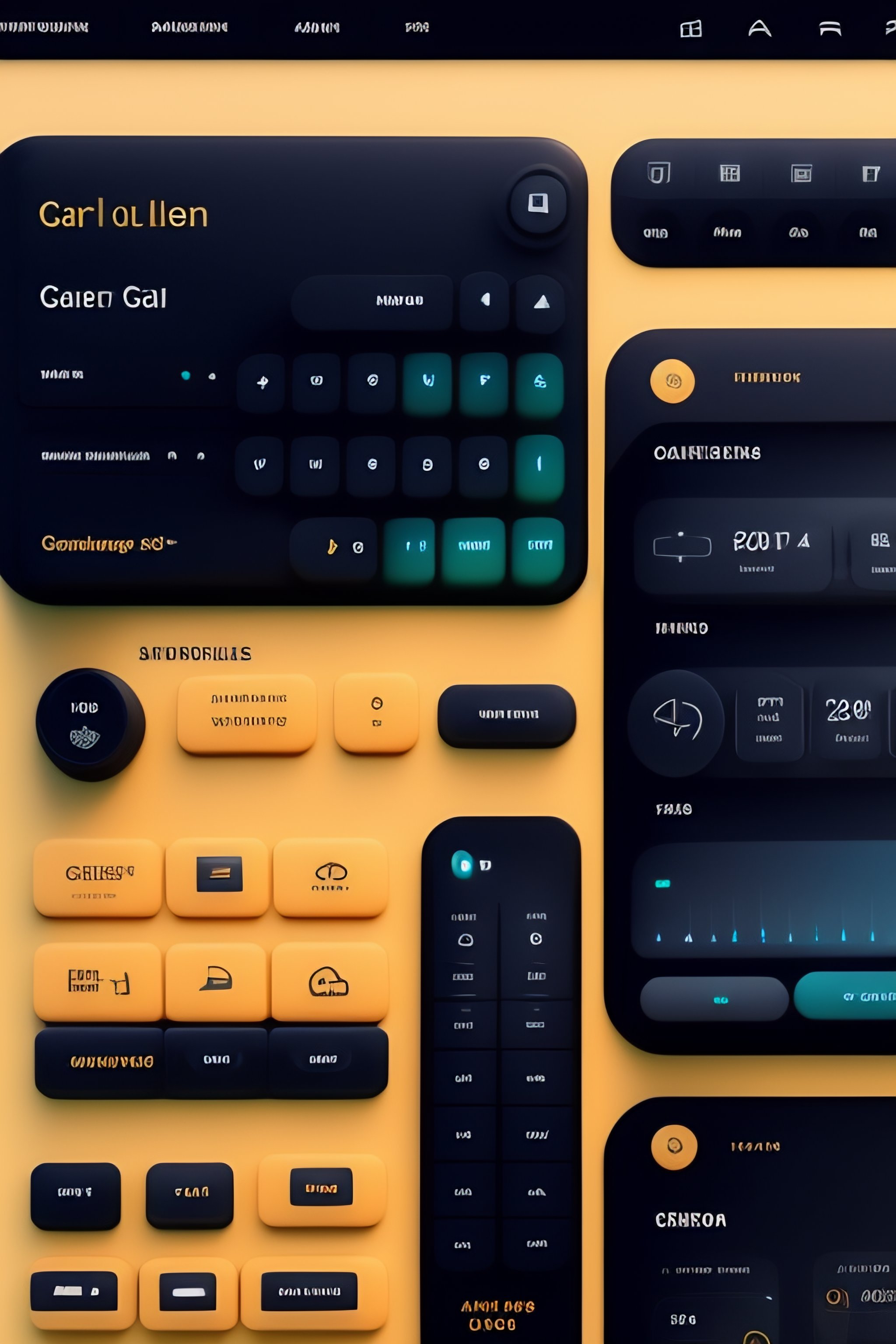 Lexica - Car UI UX interface design dimensional elements
