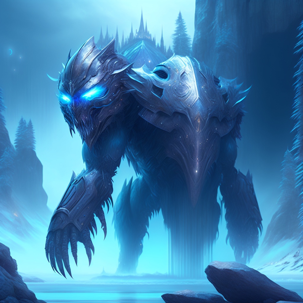 Lexica - Scary Monster Bionicle, icy Post Apocalyptic Ruins, full ...