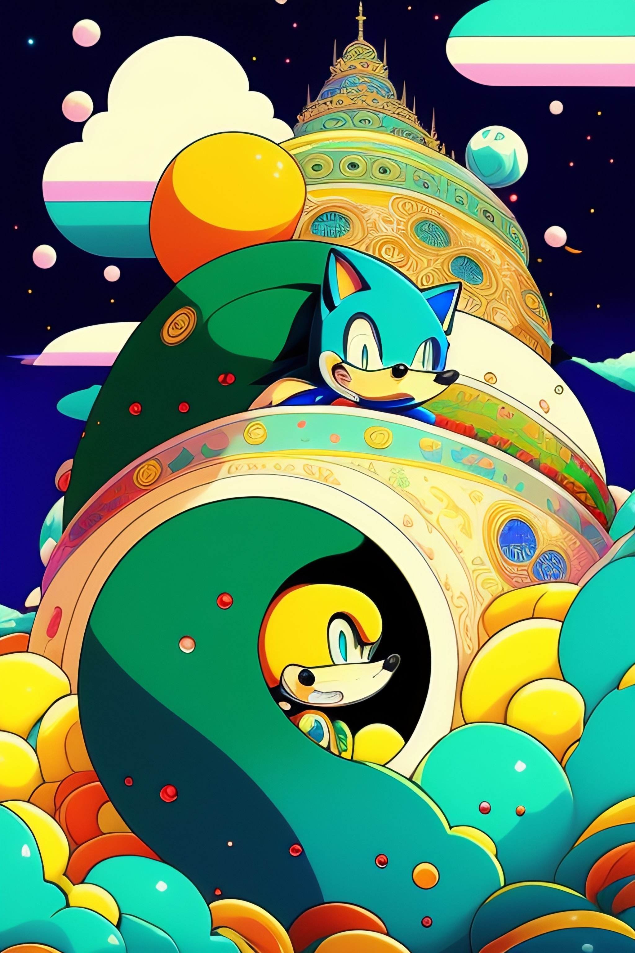 Lexica - Sonic chiho aoshima artwork, Style of 90's vintage anime ...