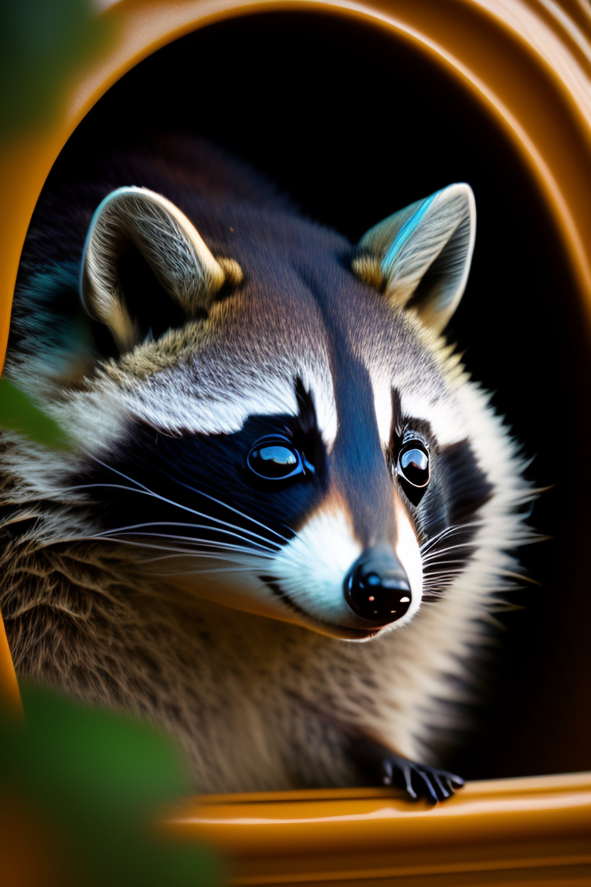 Lexica - Tired raccoon