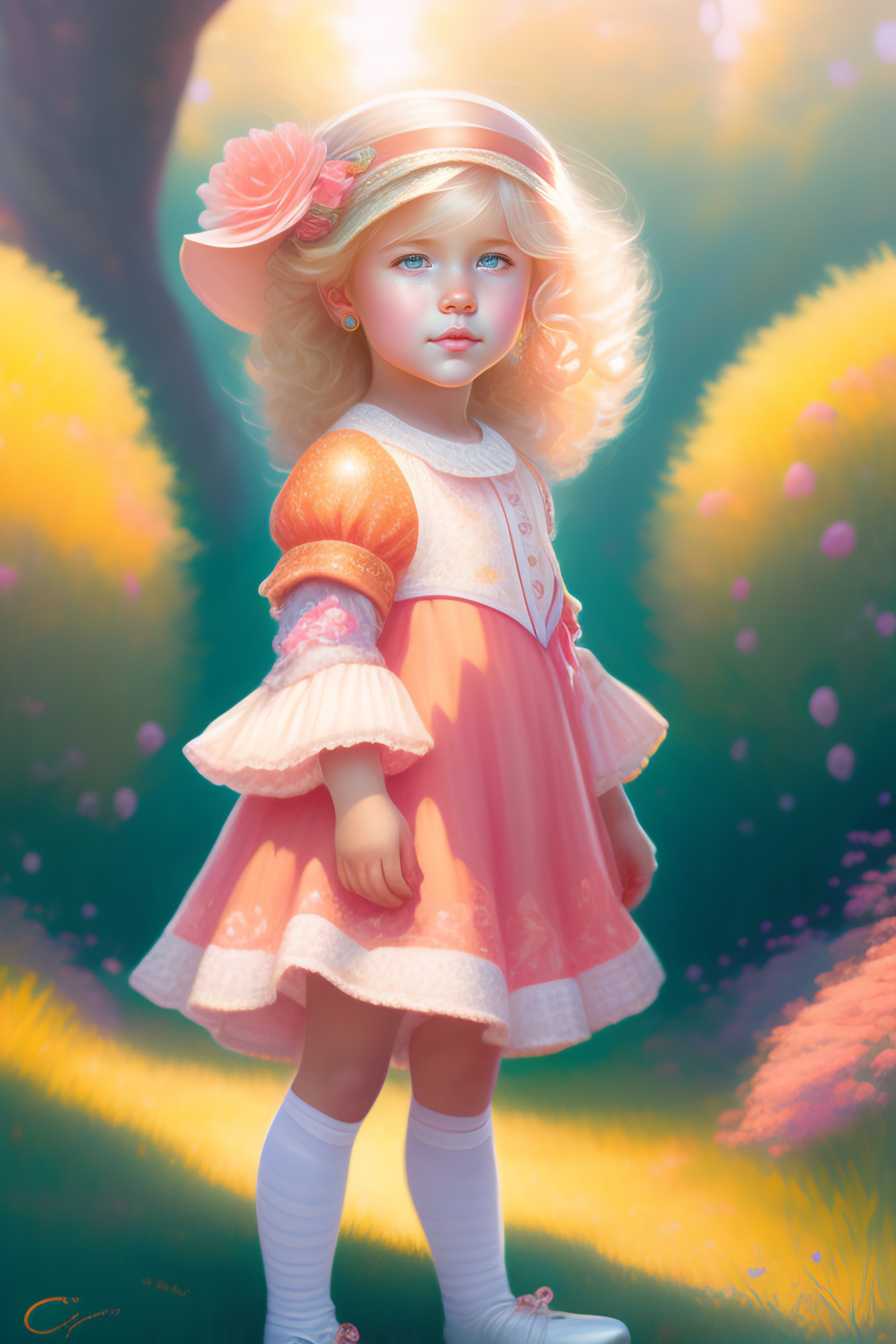 Lexica - "harmony golden glimmering blonde haired cute little girl ...