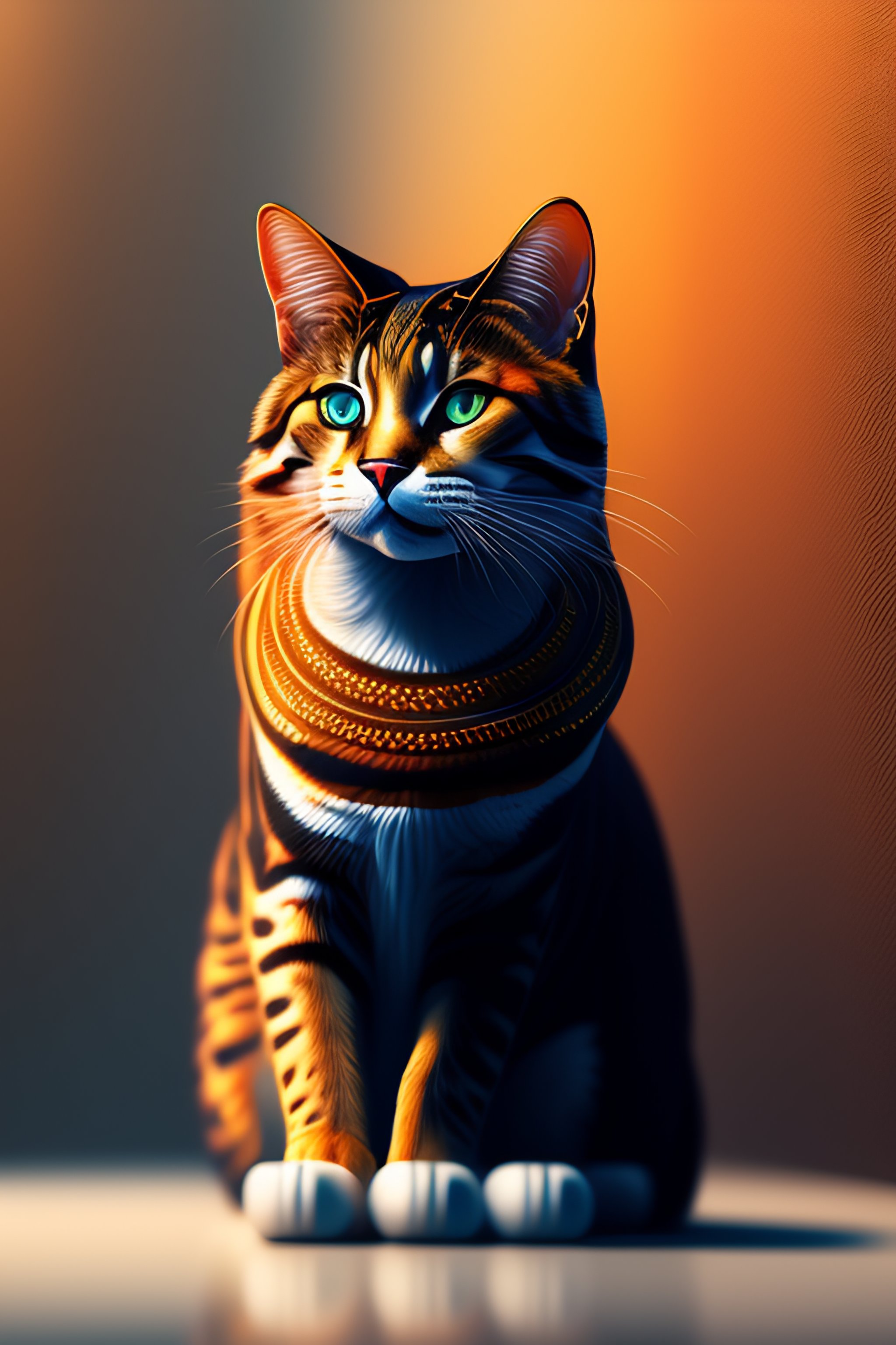 Lexica - Excellent painted standing cat, high quality masterpiece ...