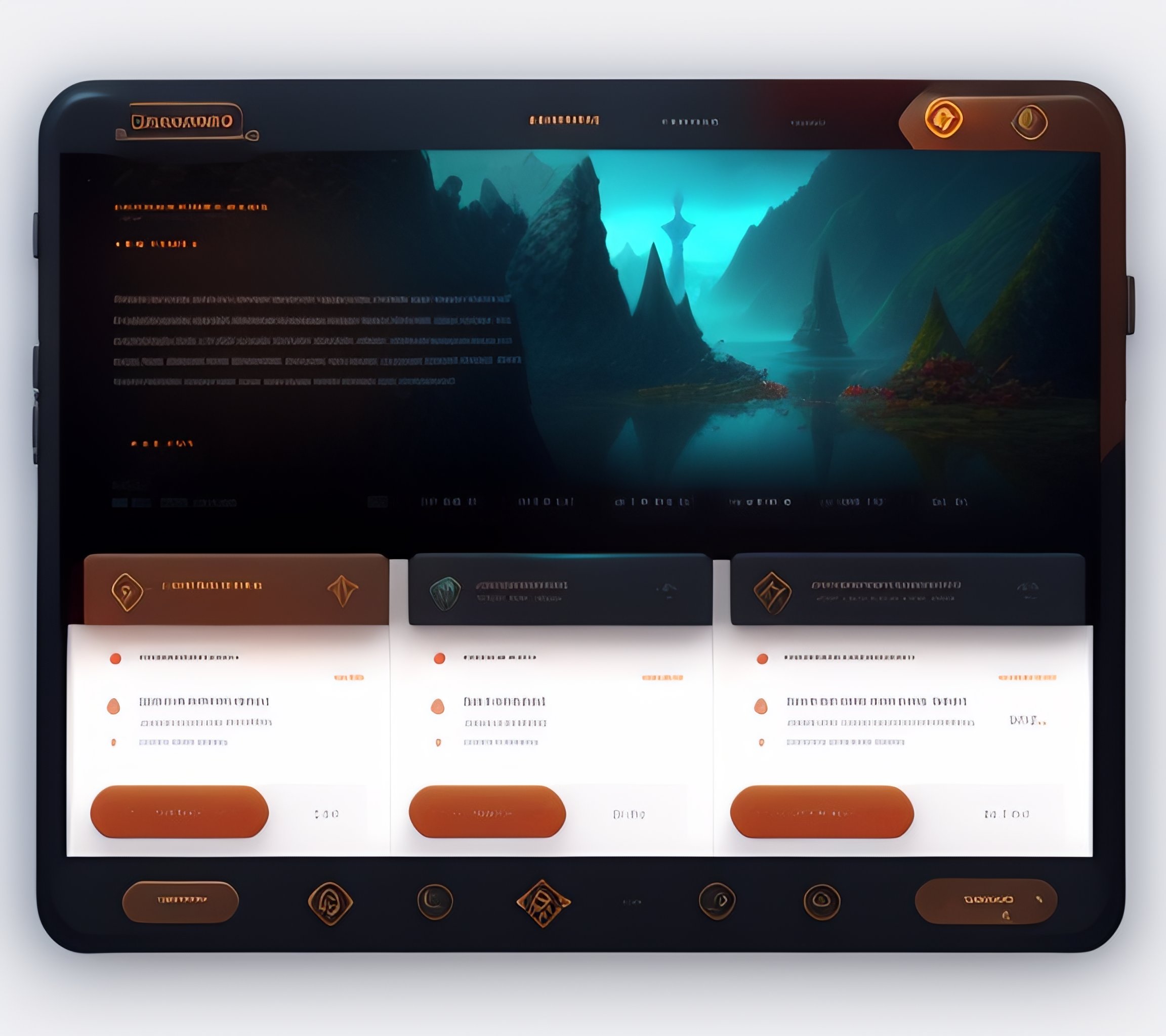 Lexica - Designed by Game User Interface Design. MMO-RPG, DIABLO GAME ...