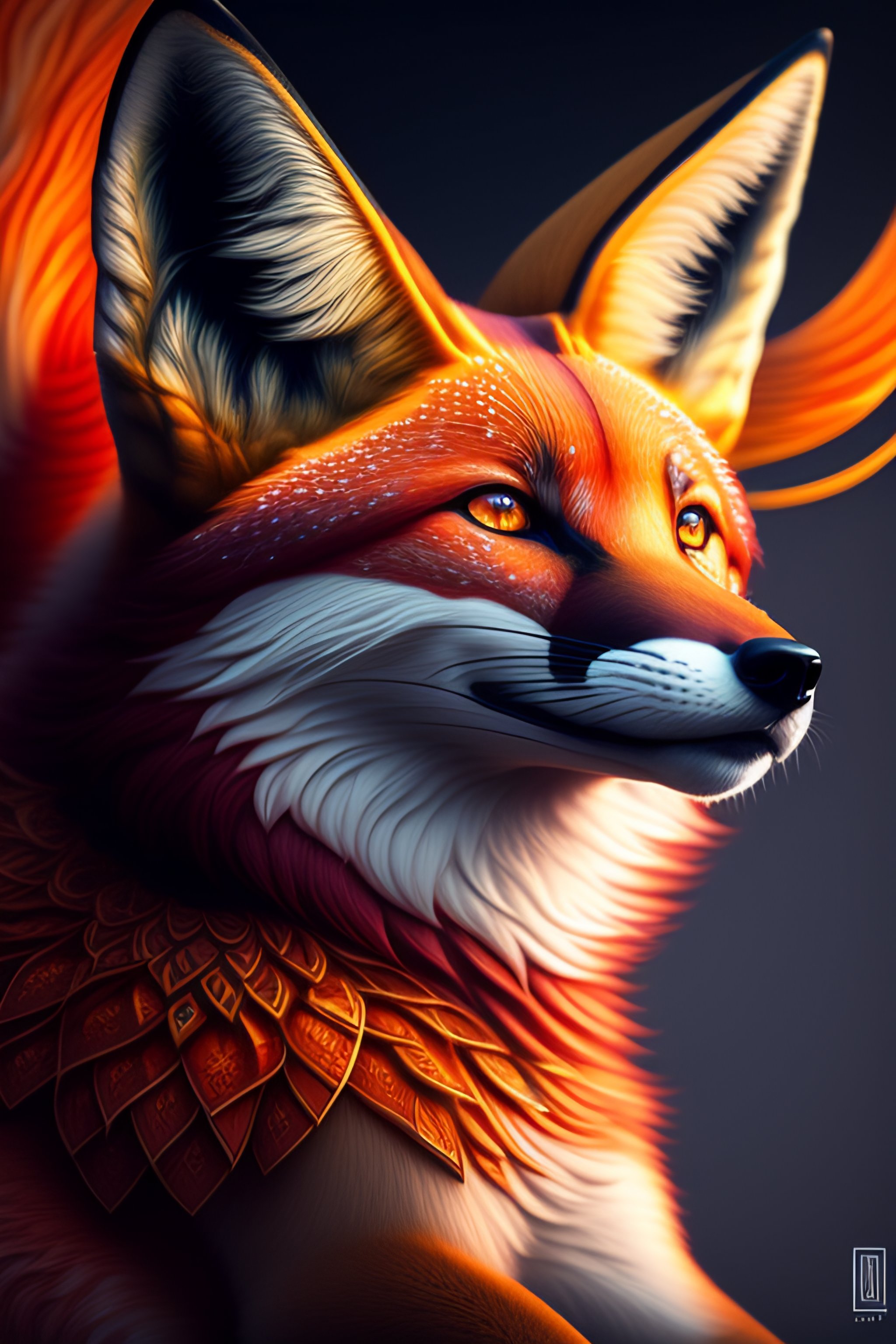 Lexica - Only a beautiful kitsune, fox spirit animalartful, detailed ...