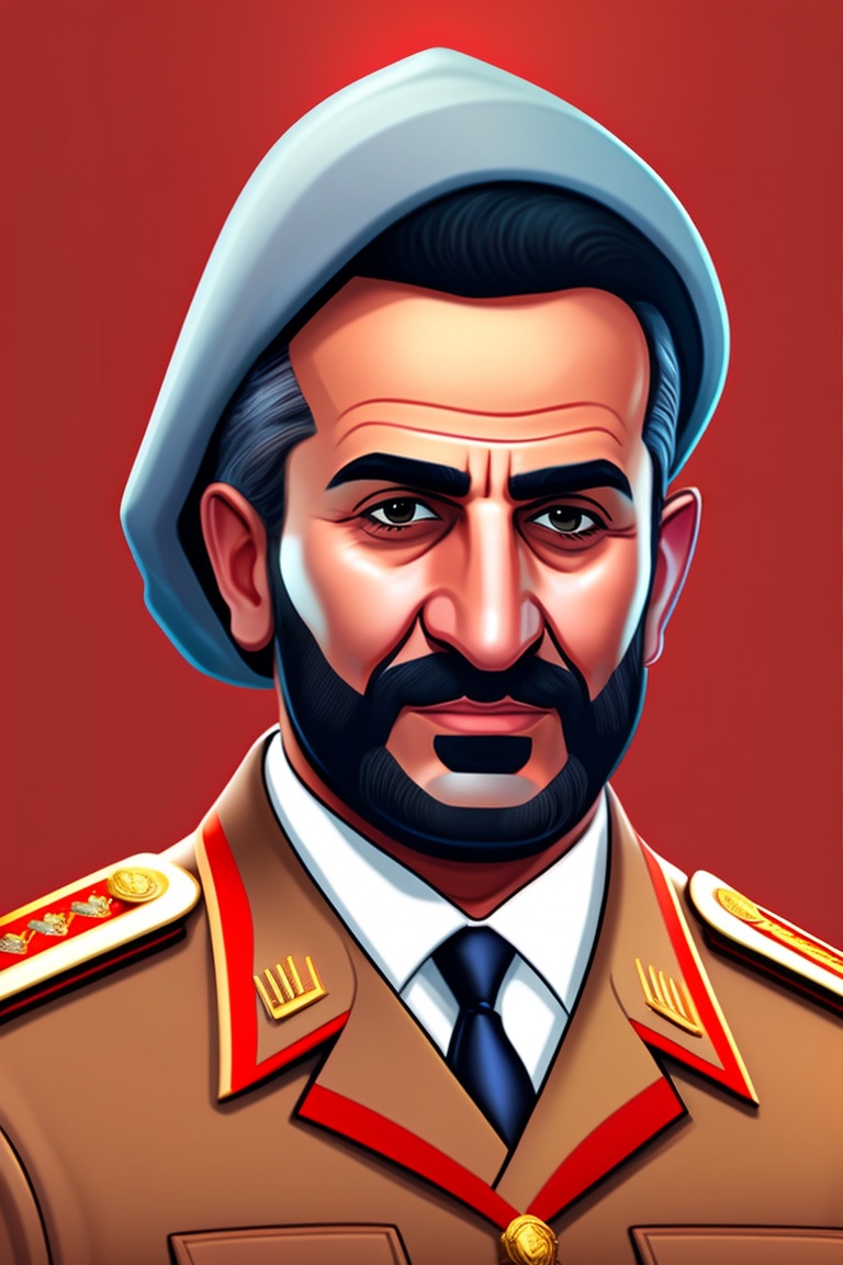 Lexica - A comic style illustration of Hamid Mahmoud - the chairman of ...