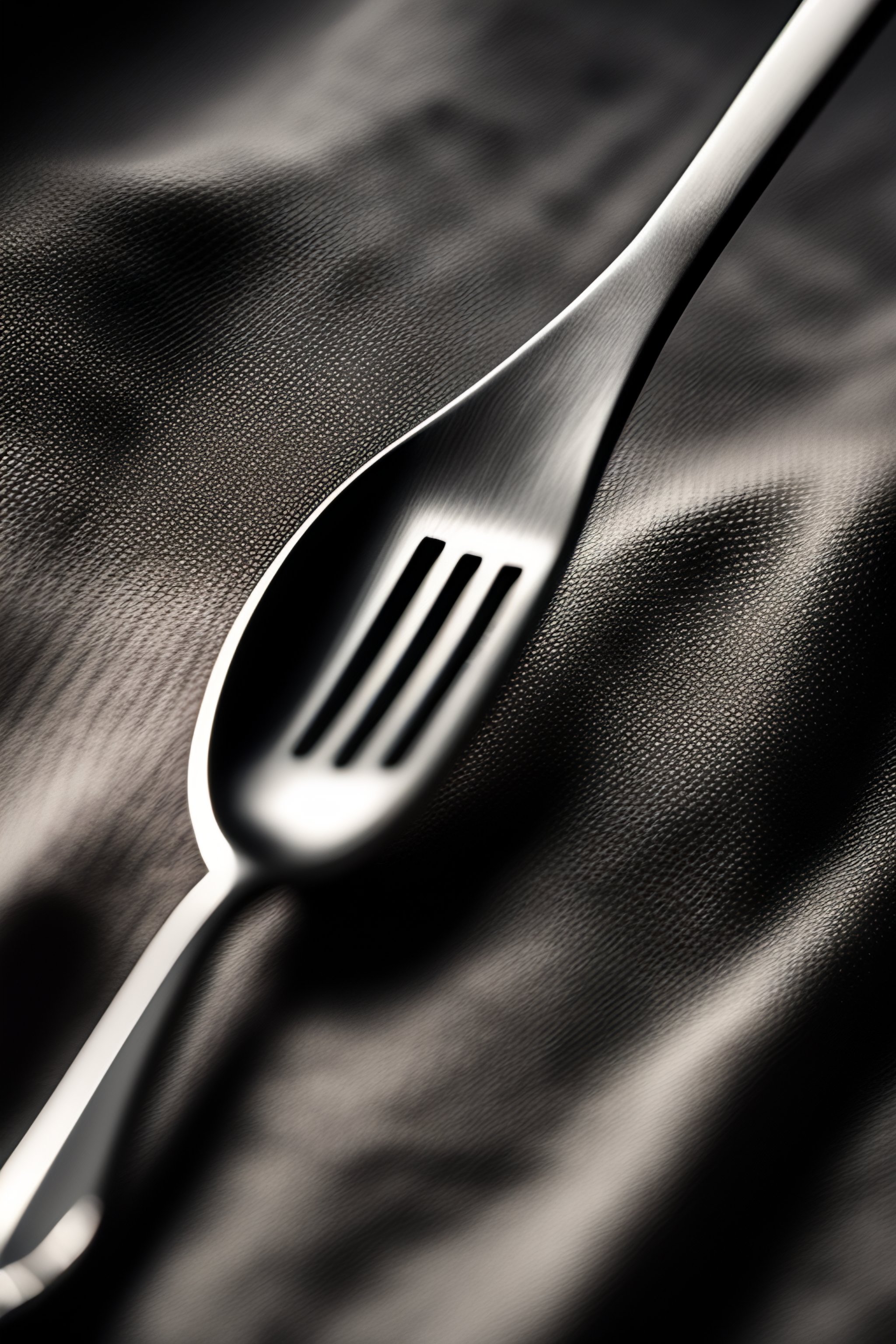 Lexica - A fork and a spoon fighting, close up, action, black and white