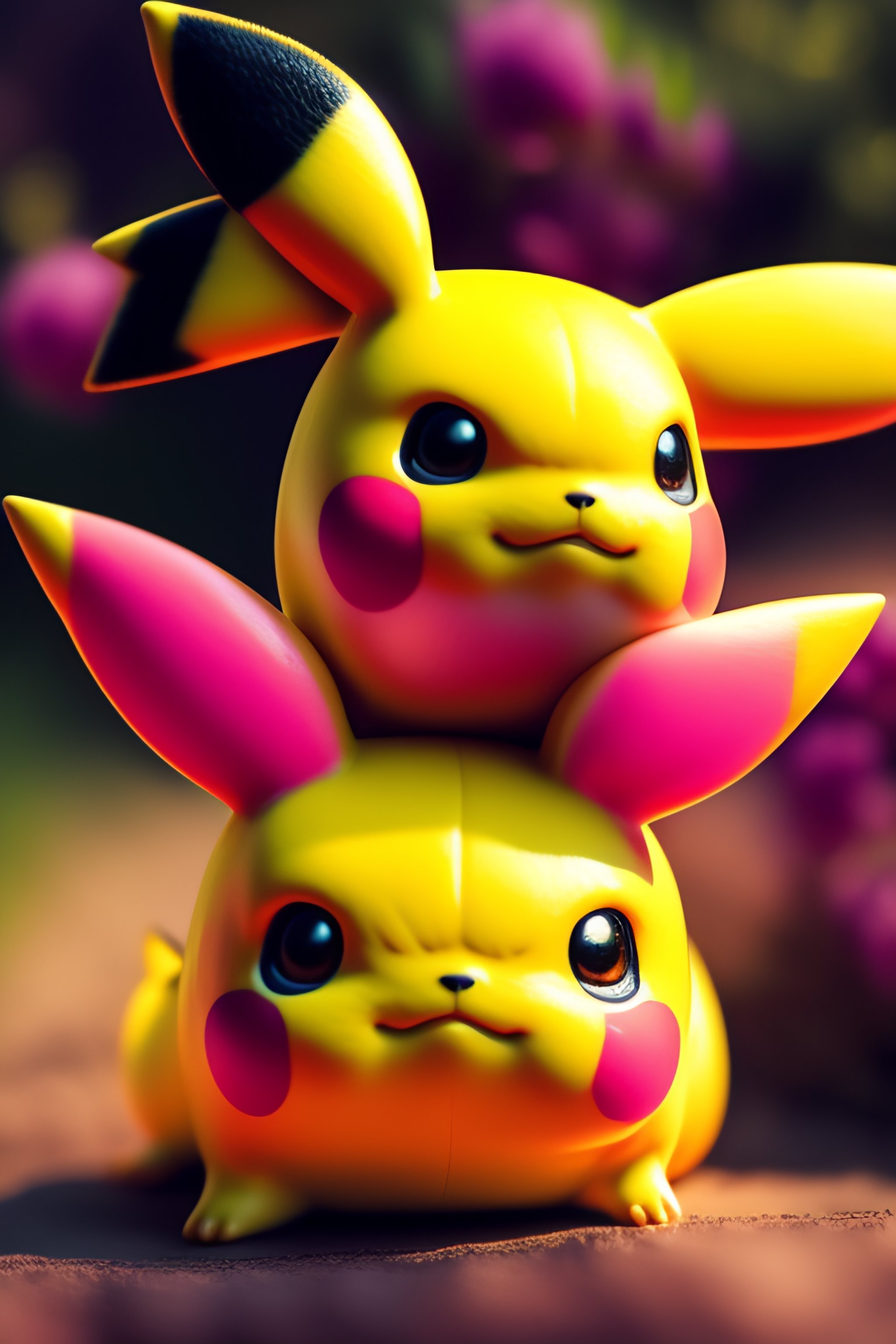 Lexica - Pikachu, from pokémon with pink body, cute face