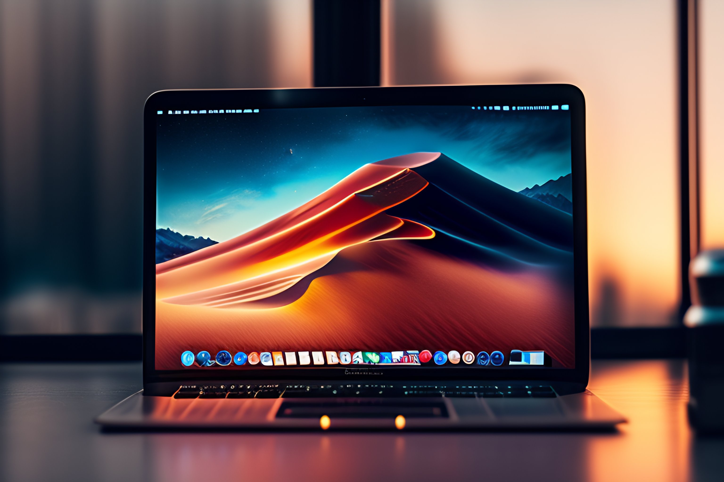 Lexica - MacBook con grafico de trading en el espacio, realista, calidad de imagen, 4k, hq