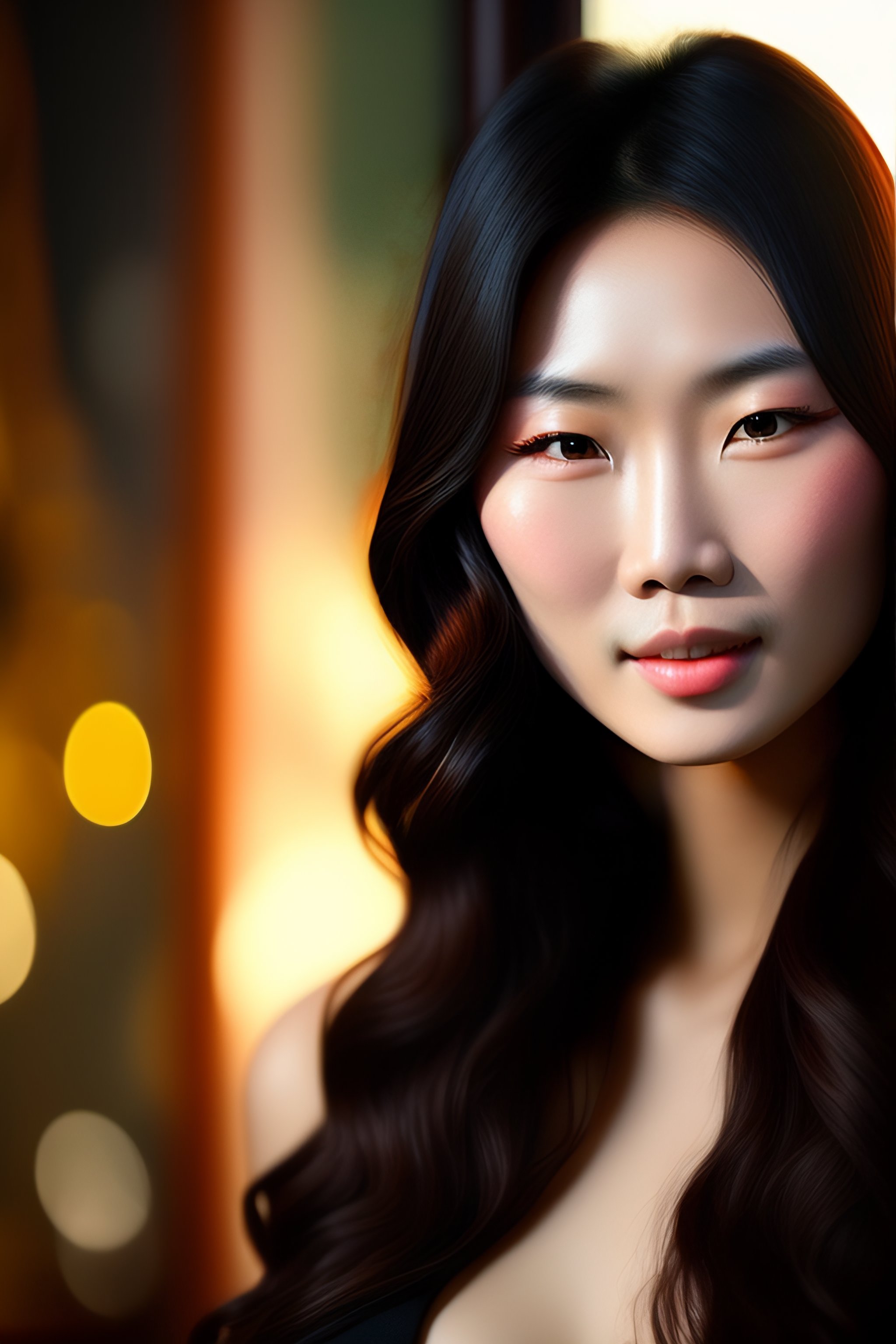 Lexica - Beautiful Asian model , her face will make people love her