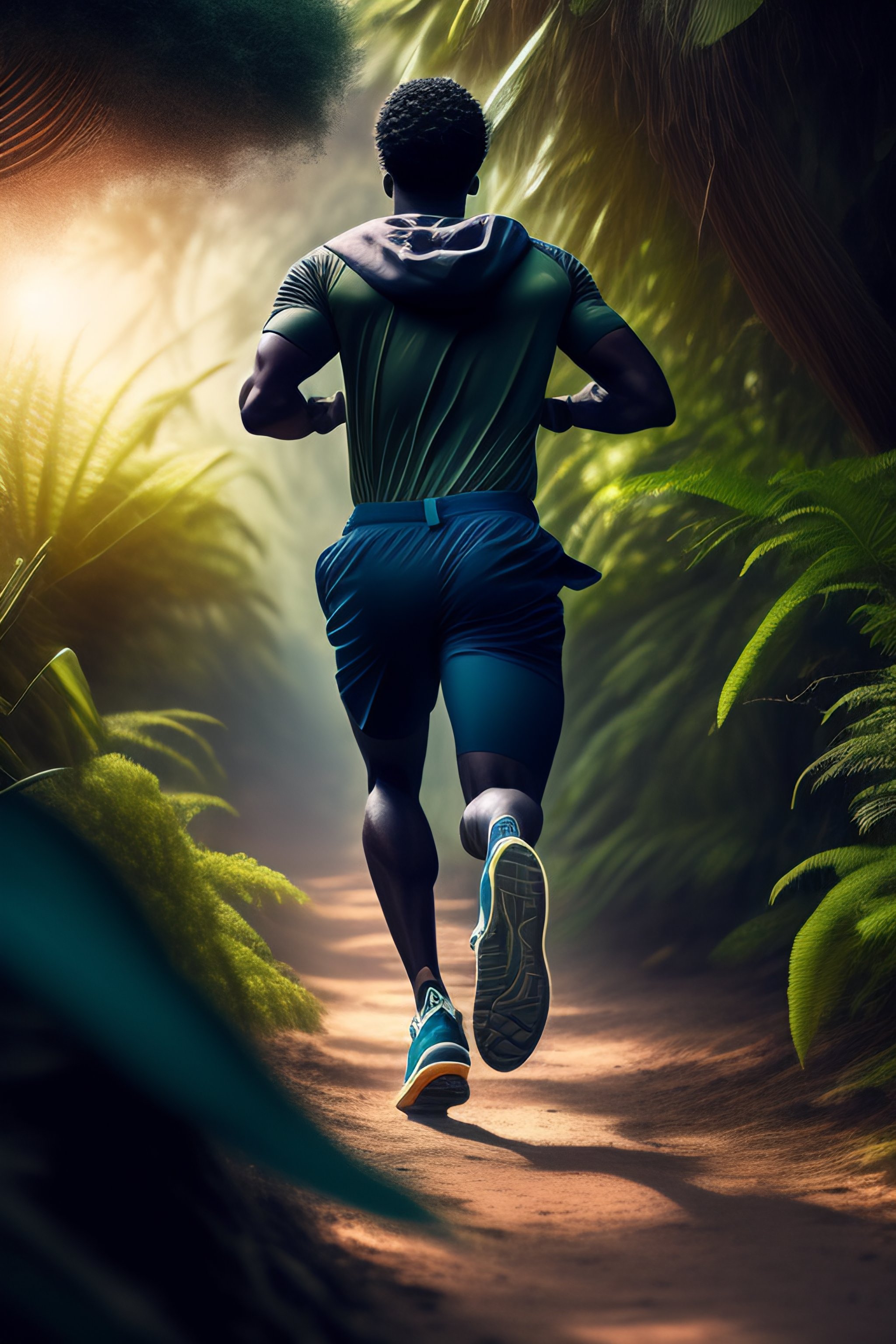 Black Guy Running Away