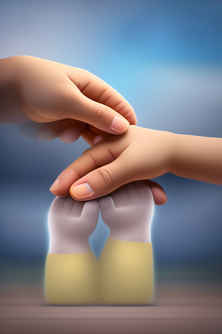 Lexica - Two small hands are lovingly held, a symbol of unity between ...