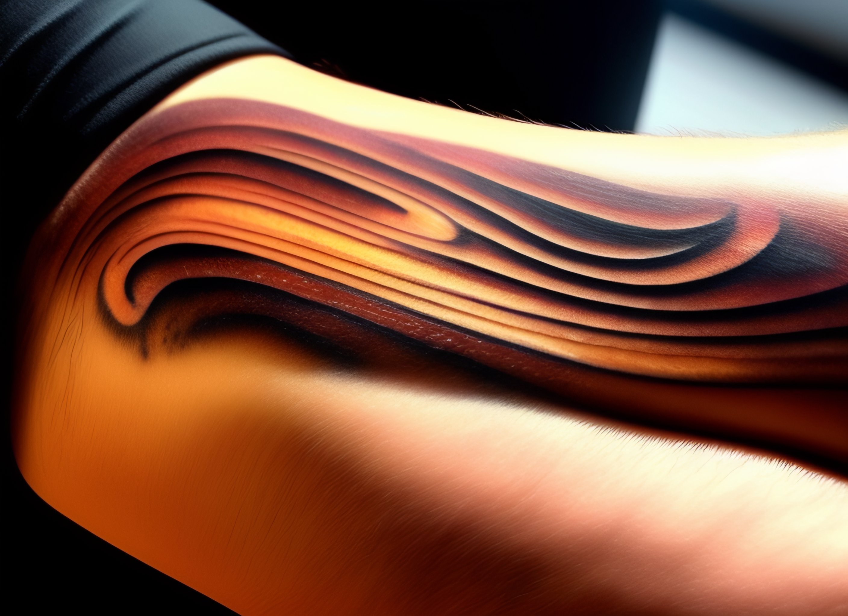 Lexica - Rectangular fingerprint tattoo on forearm, contemporary ...
