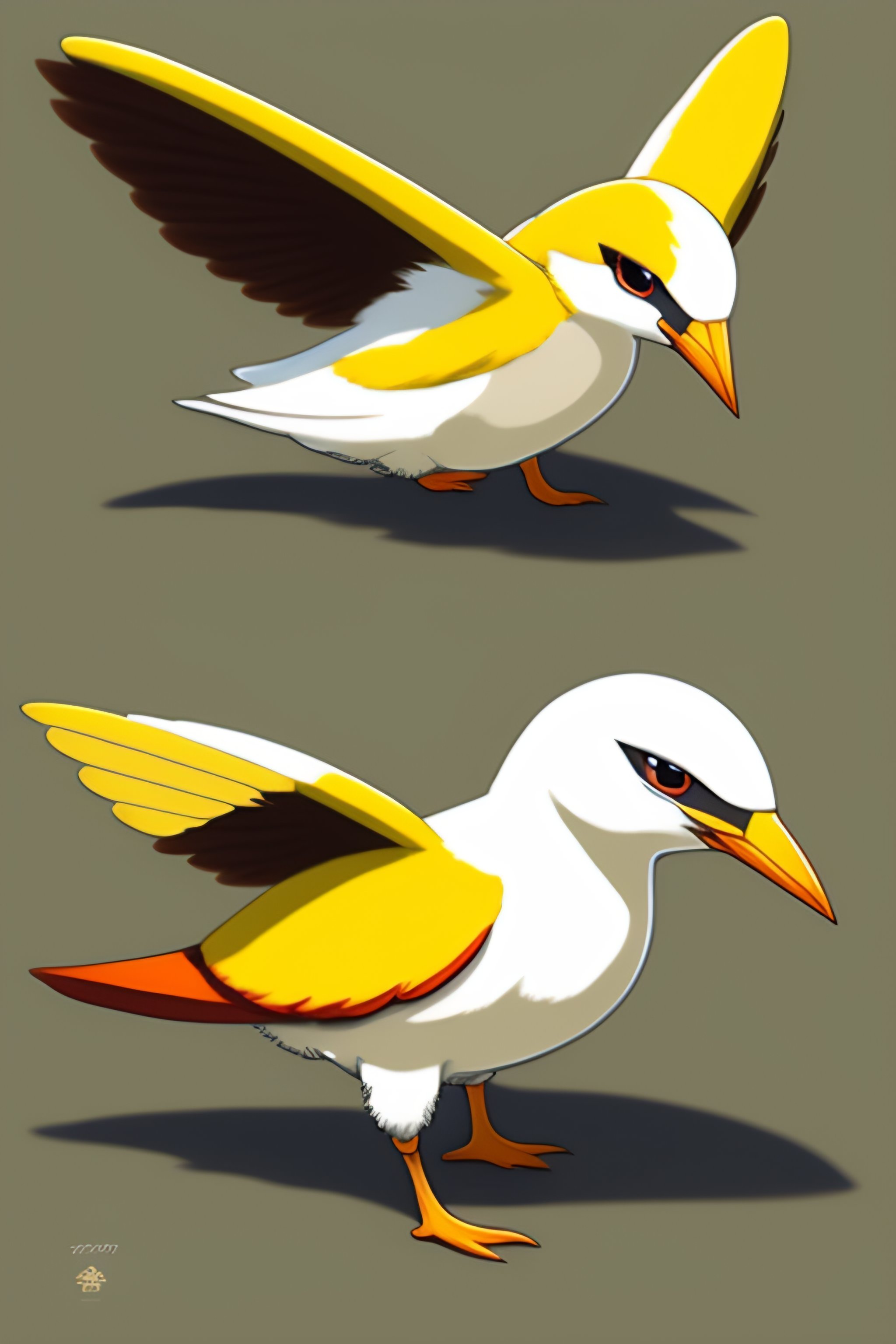 Lexica - Flying type Pokemon based on a tern seagull, first stage ...