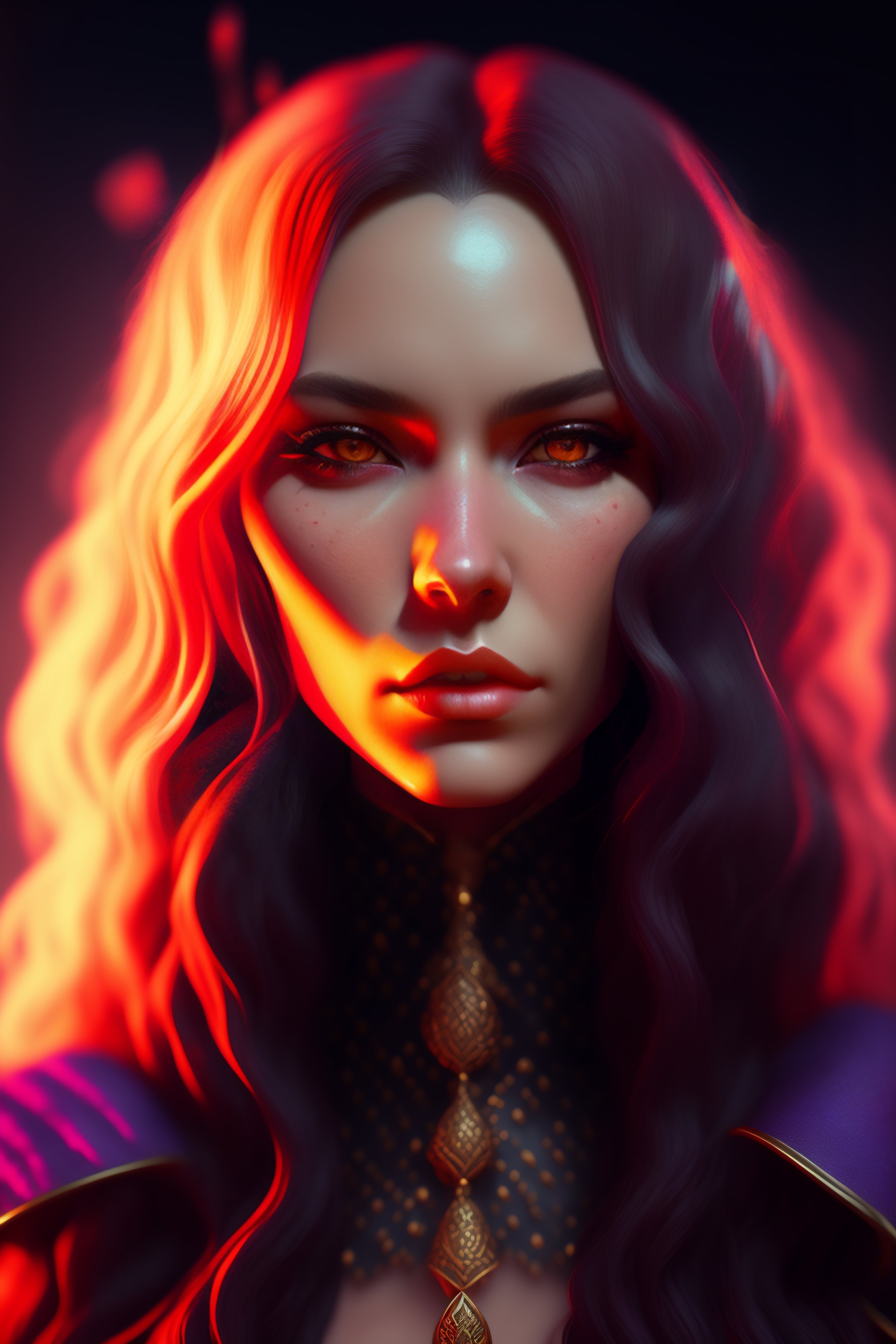 Lexica - Demon wizard girl. Concept art portrait of Casey Weldon, Olga ...