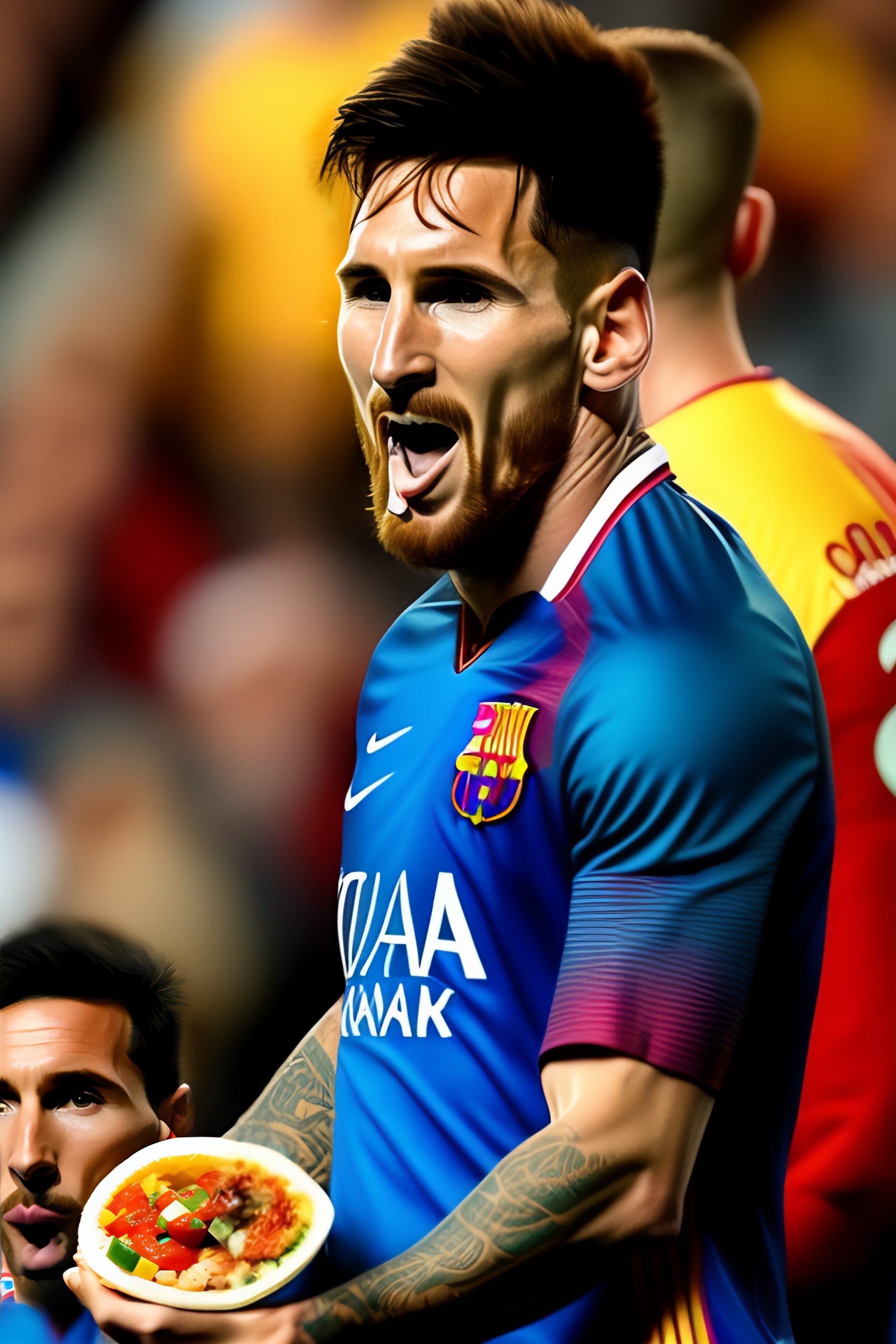 Lexica - Messi eating burritos