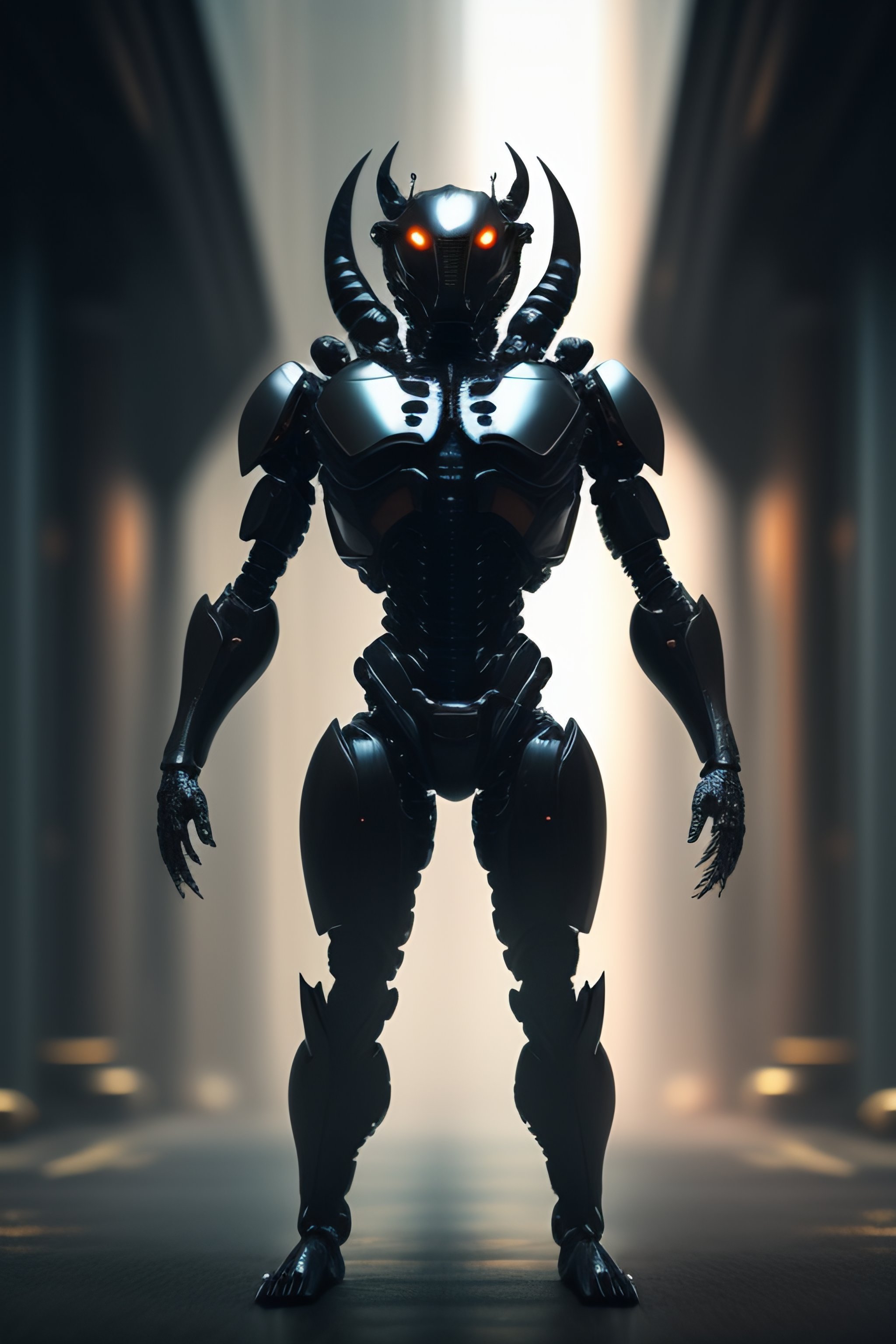 Lexica - Humanoid with 4 arms, grey skin, black eyes, insect like ...