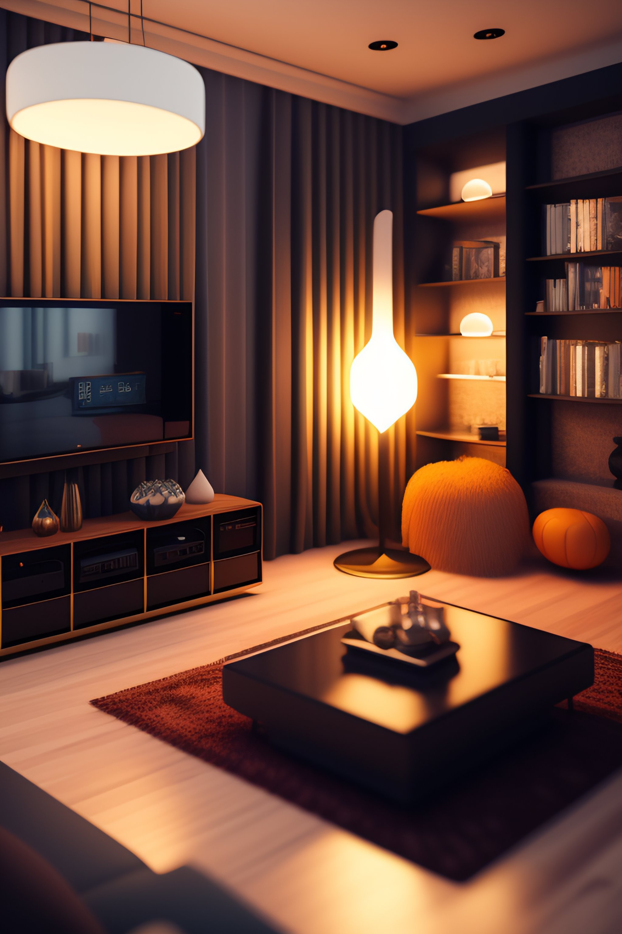 Lexica - Detailed isometric living room render, unreal engine voxel ...