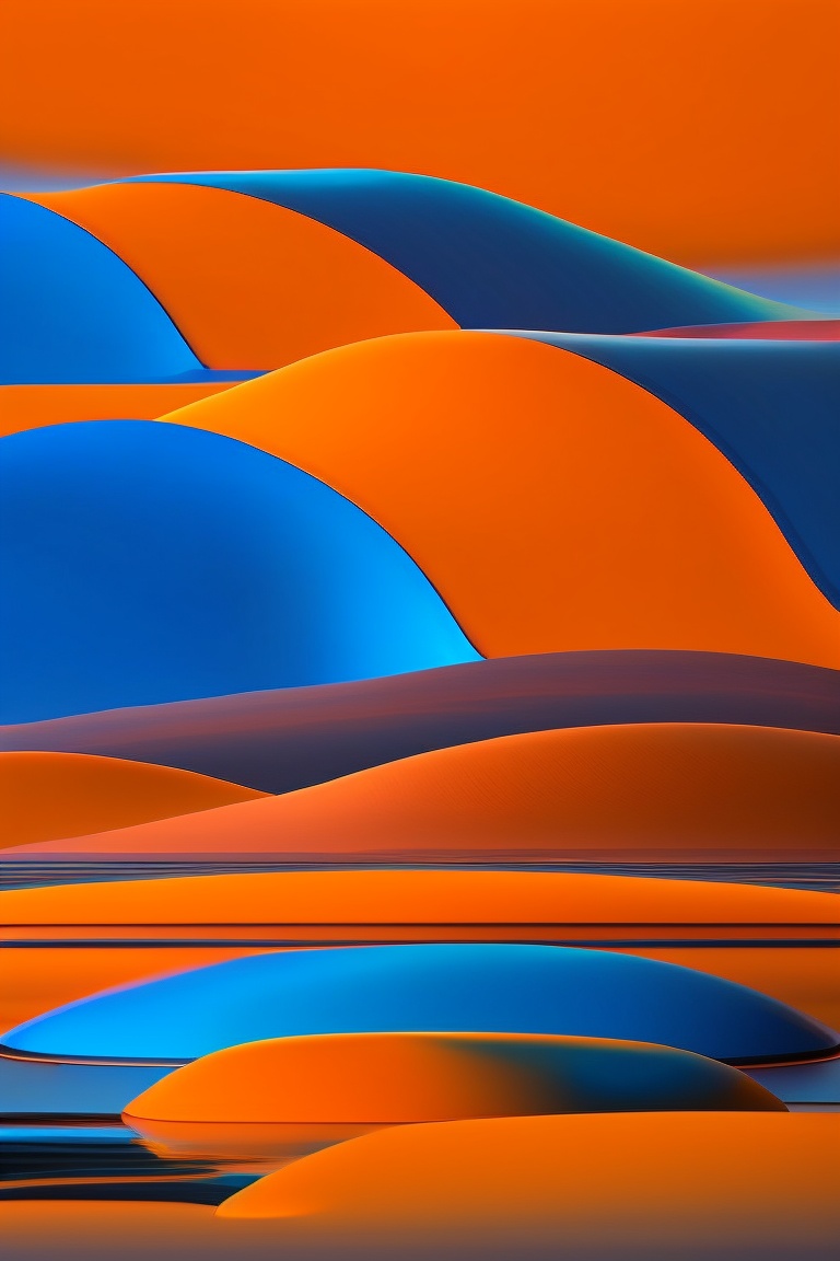 Lexica - Sunset, orange f57200, blue 0083f5, sharp, professional, high ...