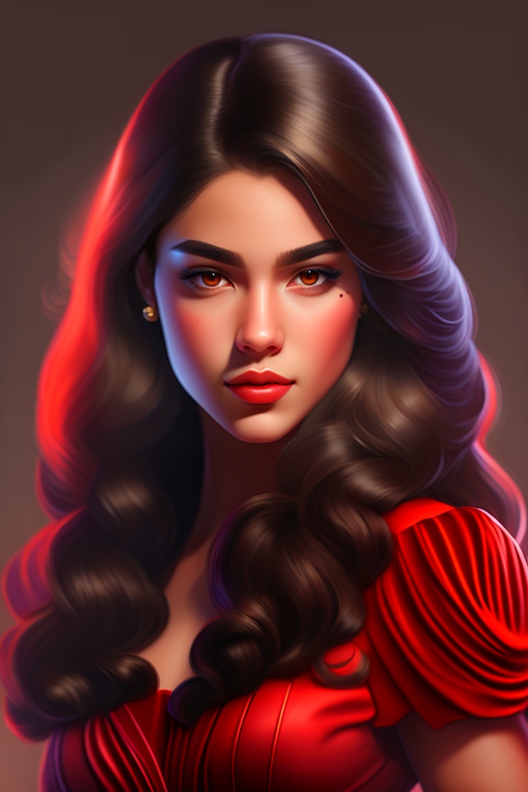 Lexica - Beautiful 18 year old young woman, black long hair, brown eyes ...