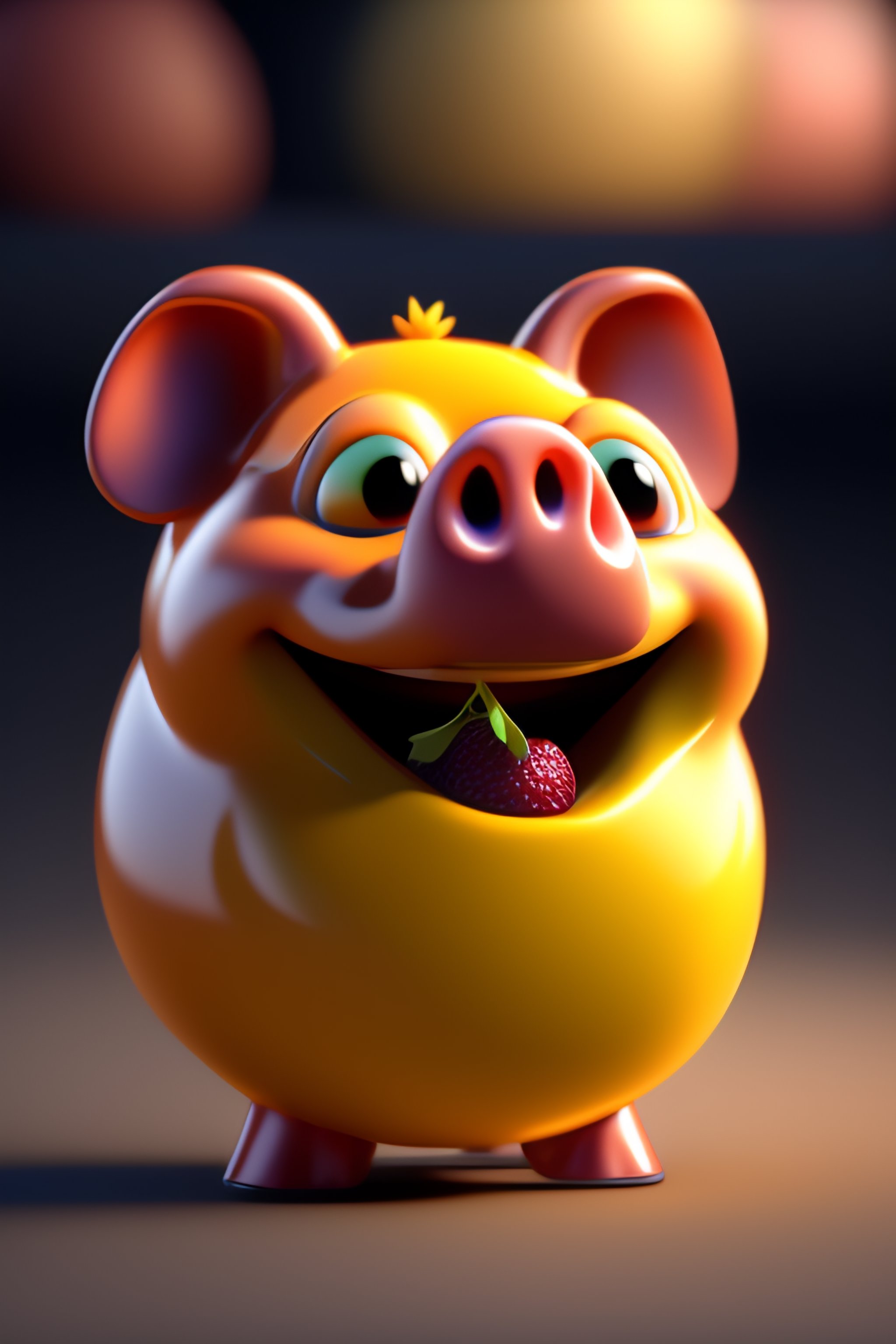 Smiling Pig Cartoon