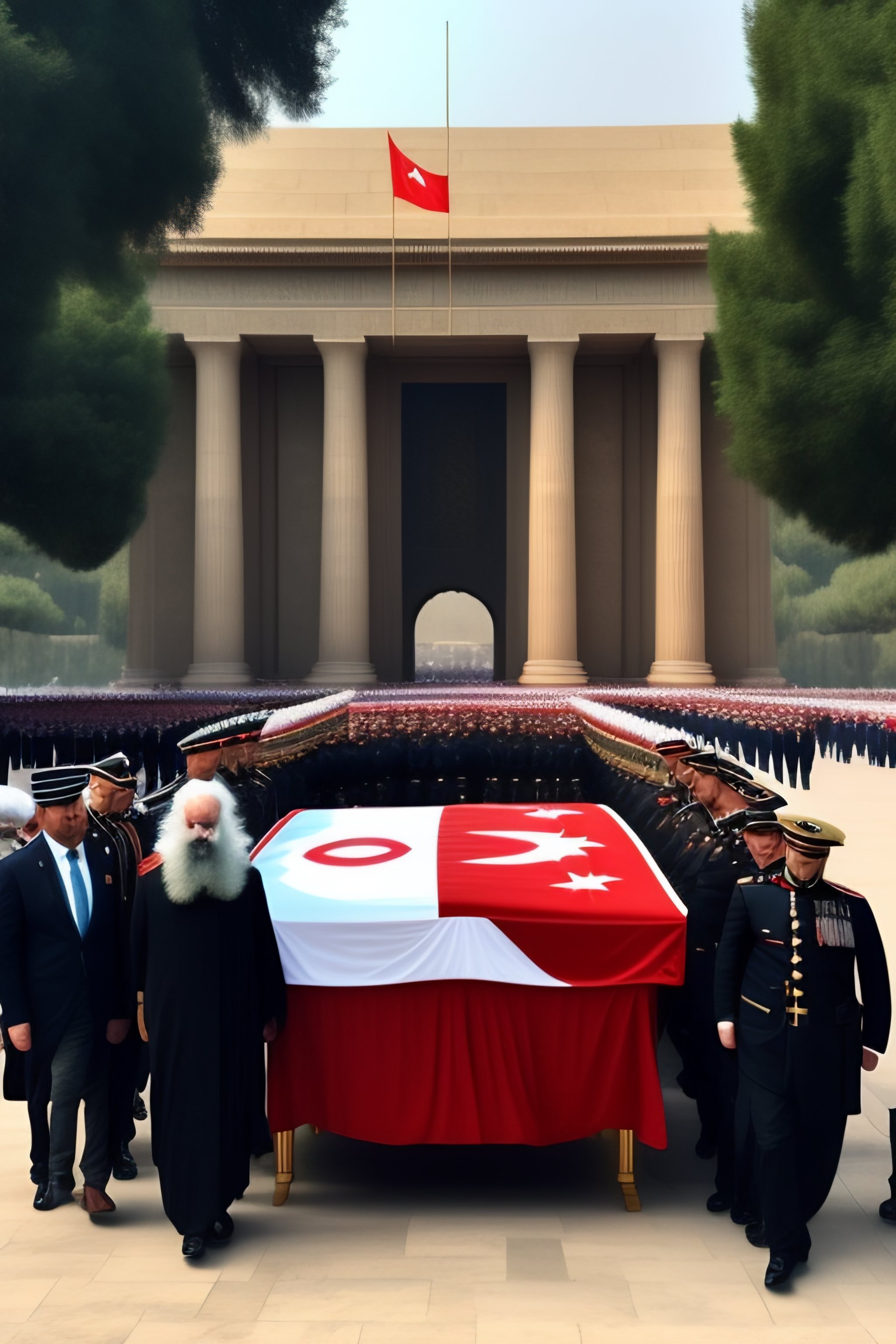 Lexica - Karl Marx is at the Anitkabir in Ankara with the flag of ...