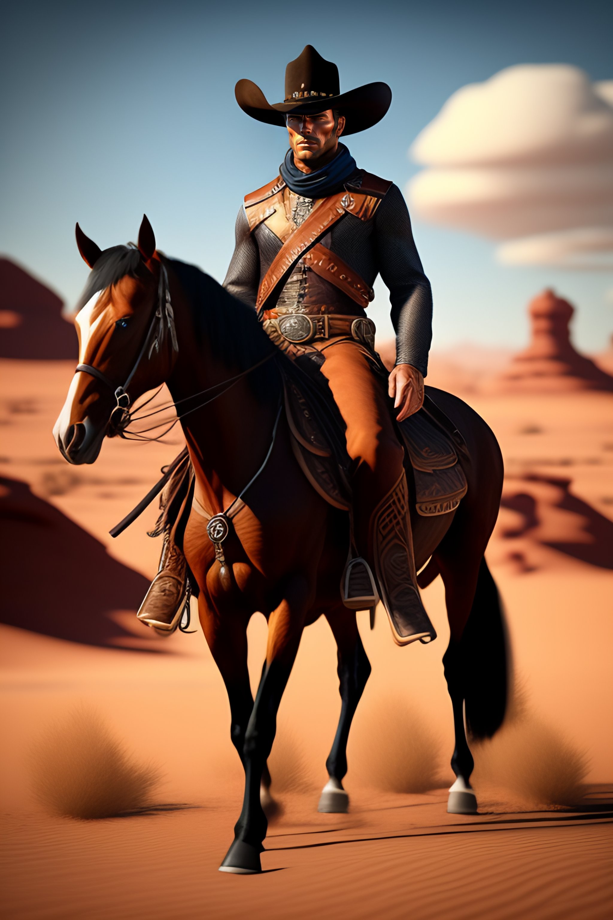Lexica - A Cowboy, intricate, hyper realistic, trending by artstation ...