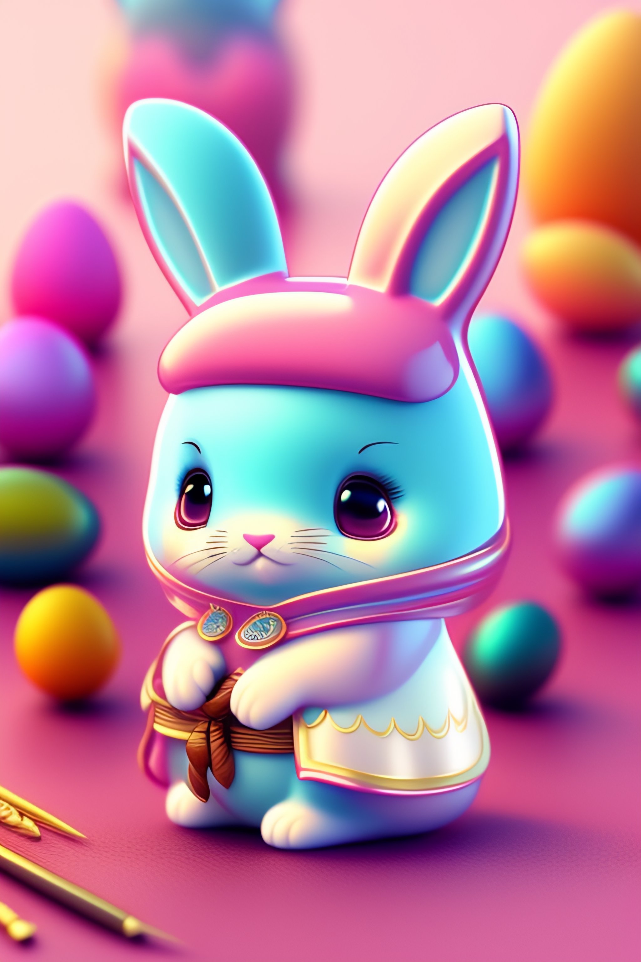 Lexica - Cute chibbi easter bunny line art, very detailed, high quality ...