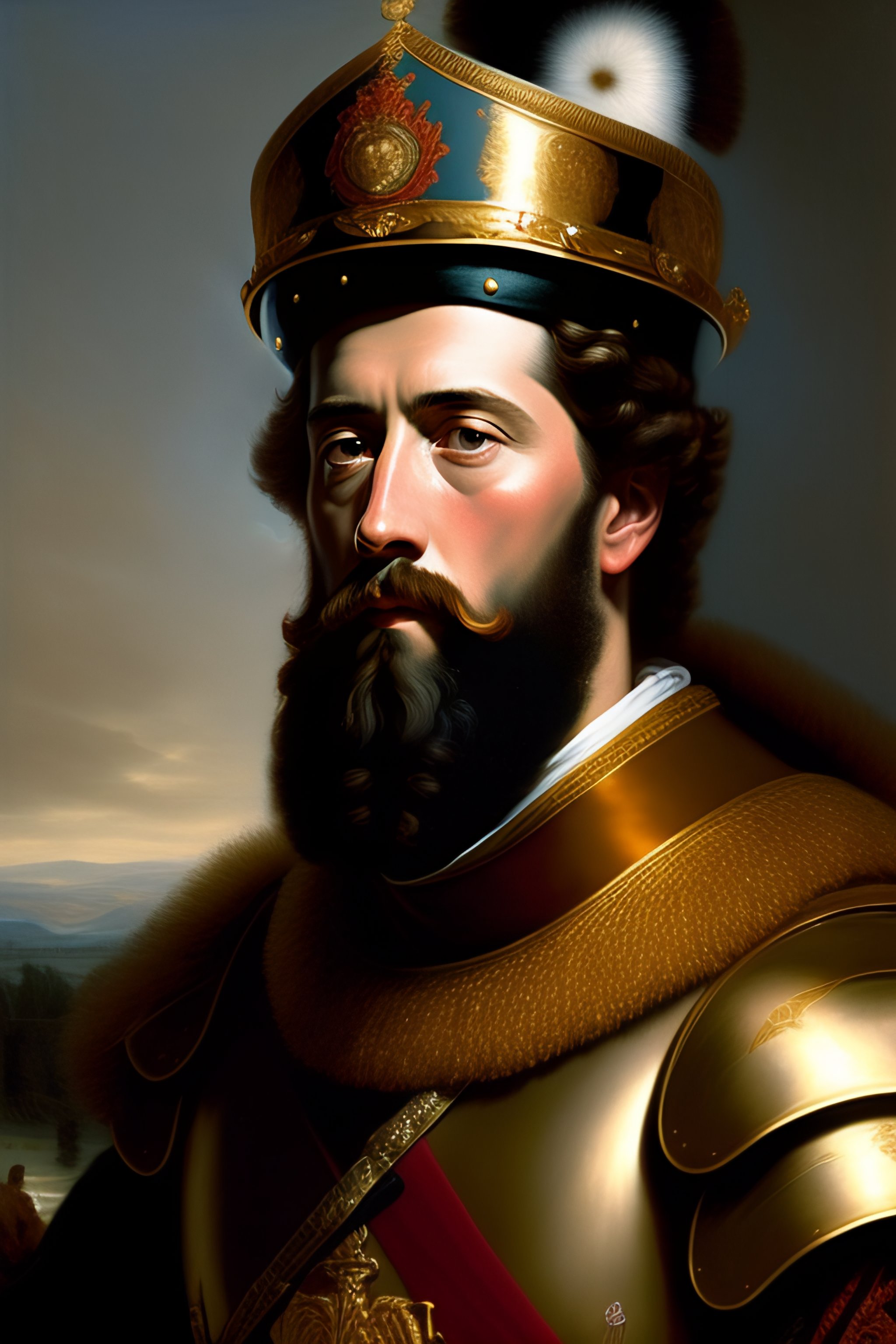 Lexica - Portrait of marcus aurelius leading army to war