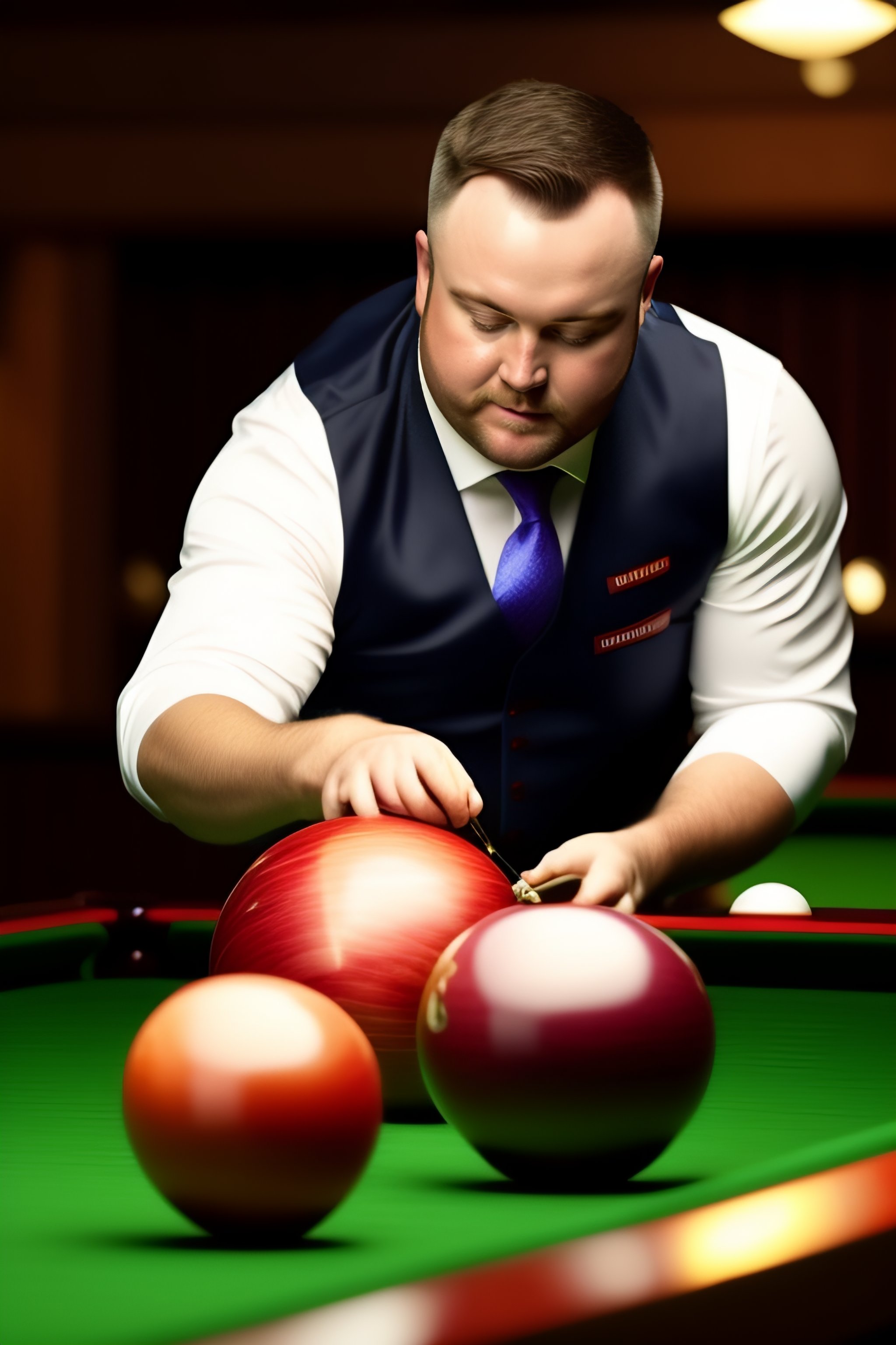 Lexica - Snooker player Doug Mountjoy potting an onion in the middle ...