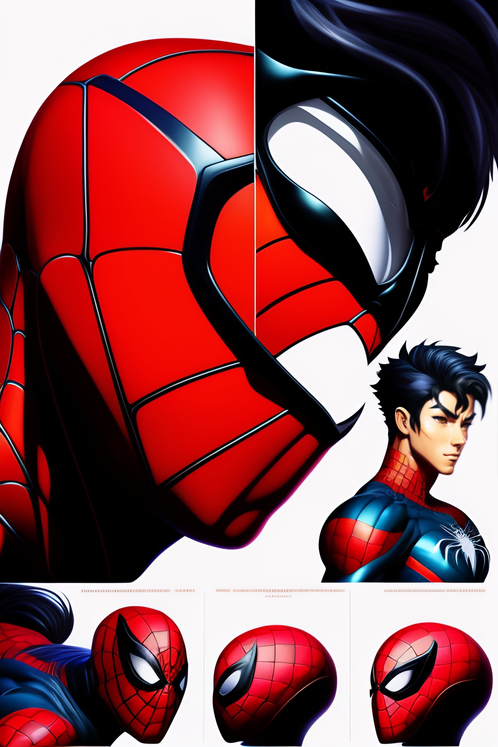 Lexica - Spider man art, highly detailed, complete body composition, by ...