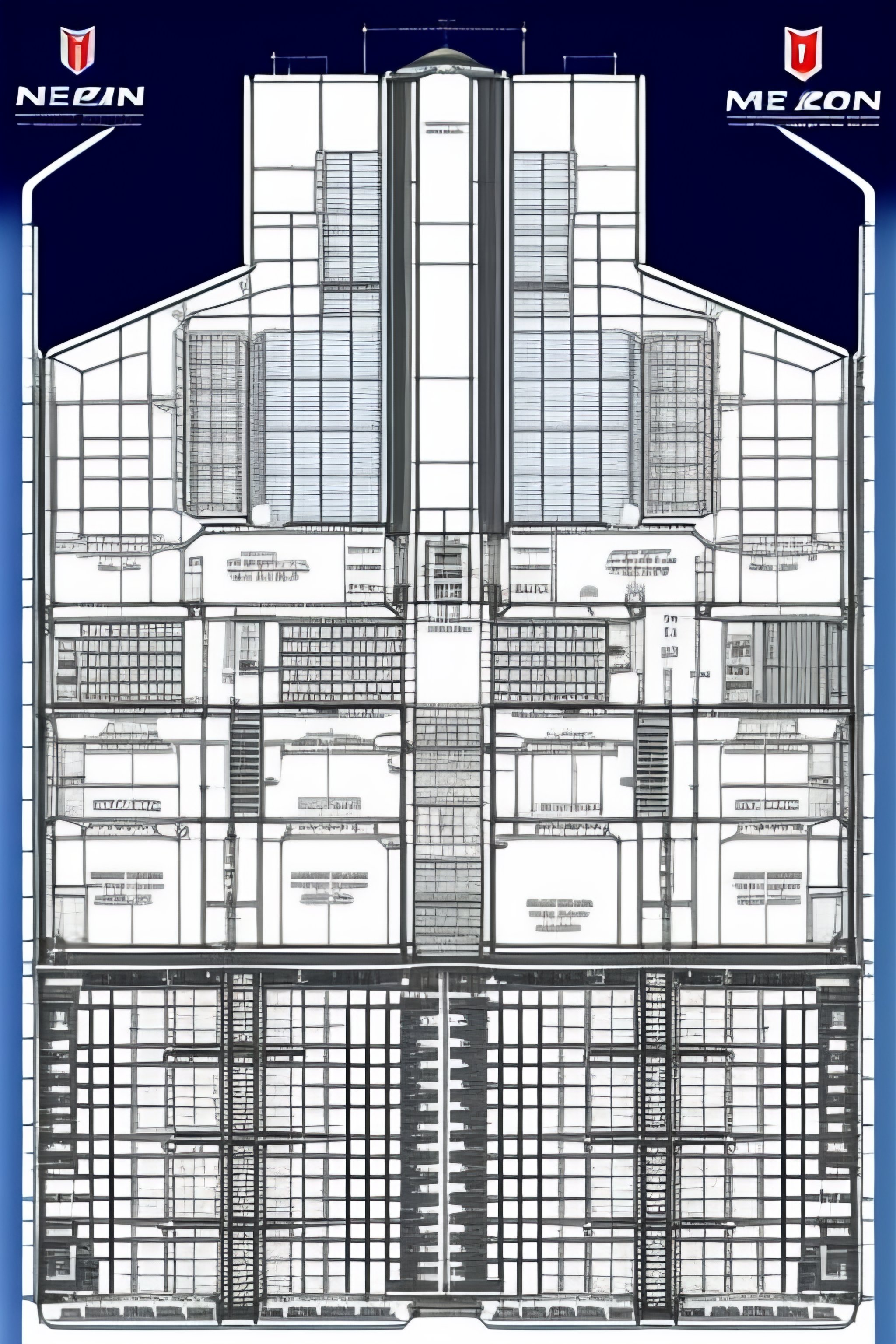 Lexica - 50 meter high mobile armor neo zeon blueprint highly detailed