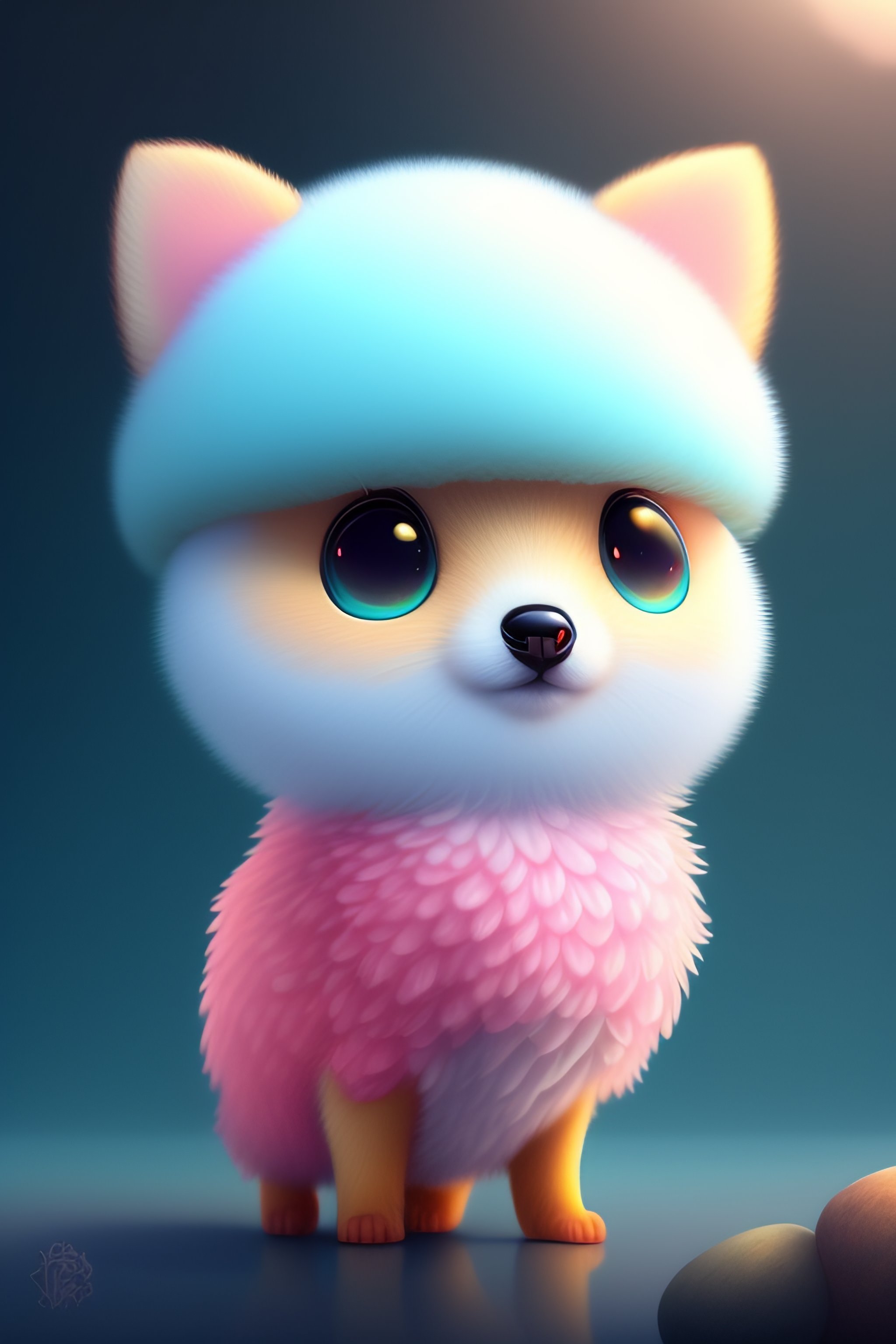 Lexica - Cute and adorable cartoon fluffy baby rhea, fantasy, dreamlike ...