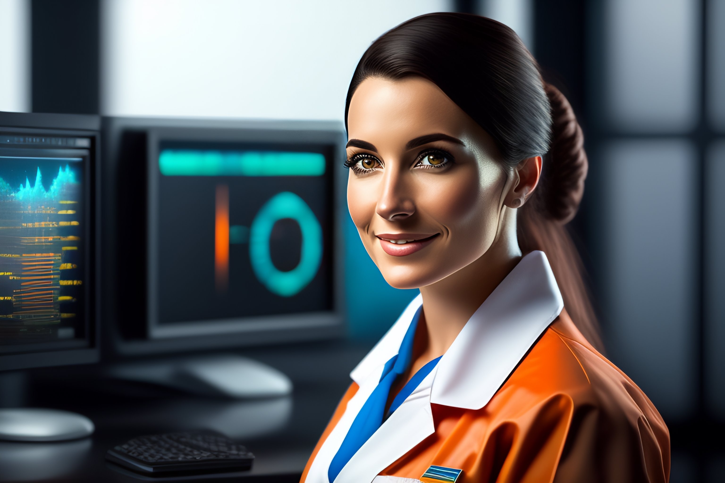 Lexica - Professional shot of a young woman scientist. Octane render ...