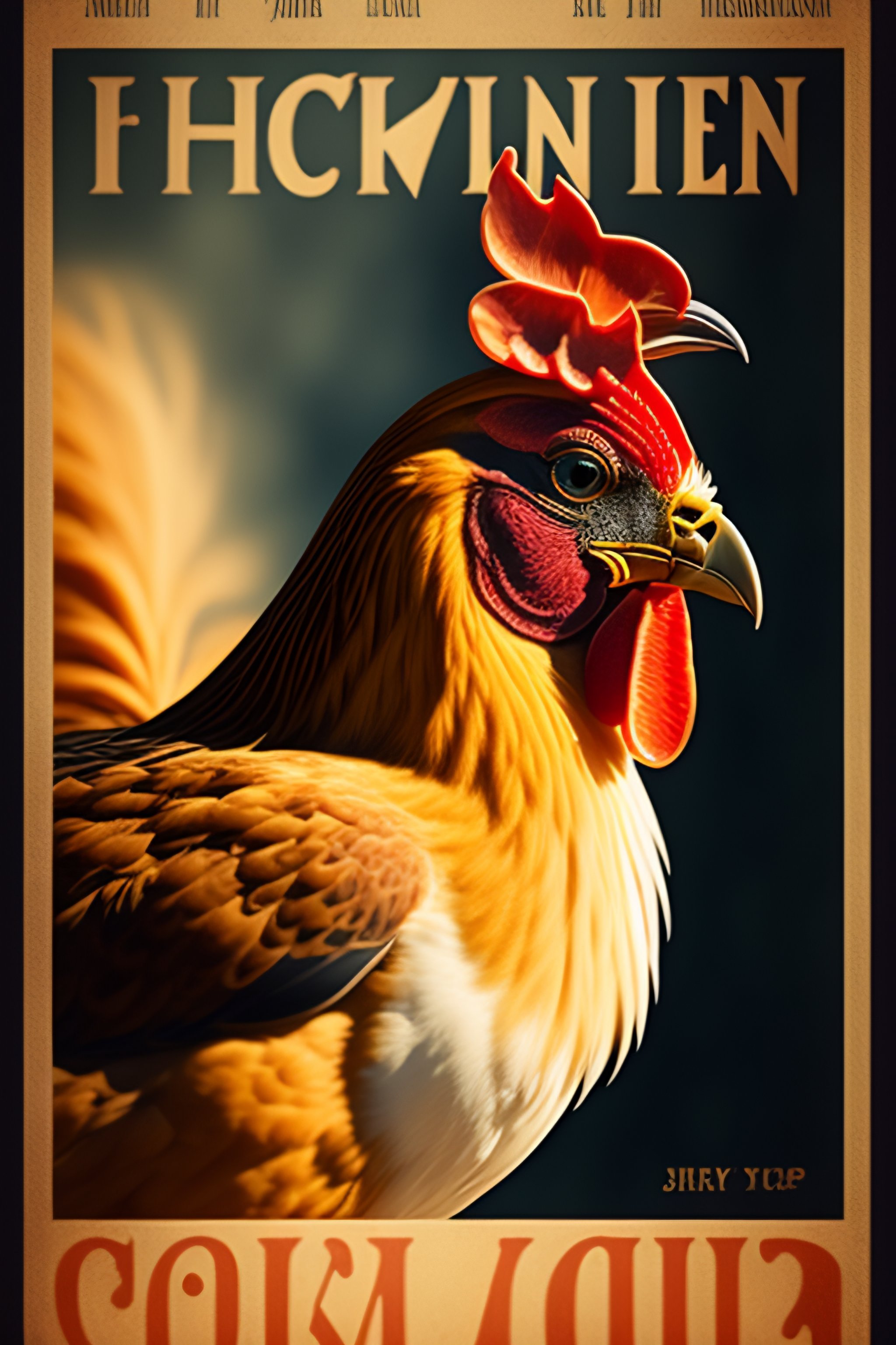 Lexica - Vintage chicken poster