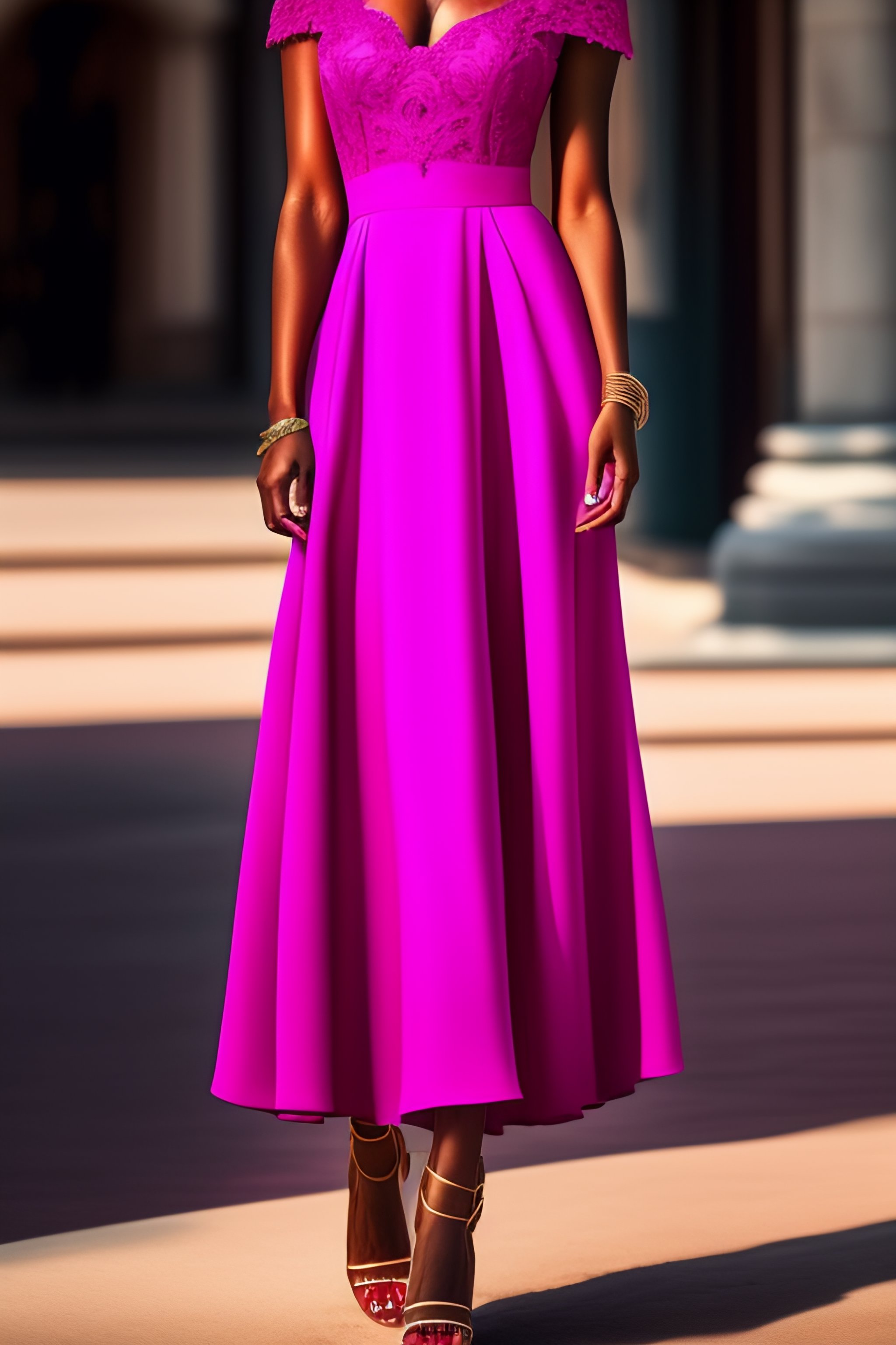 Lexica - Viva magenta #BB2649 ruby moods fashion dress woman model ...