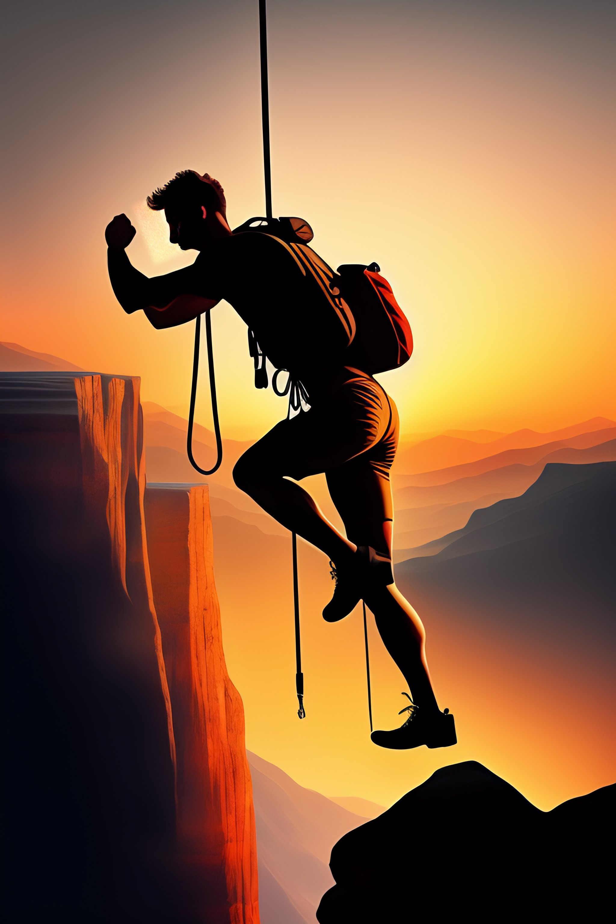 Lexica - Climbing man art design