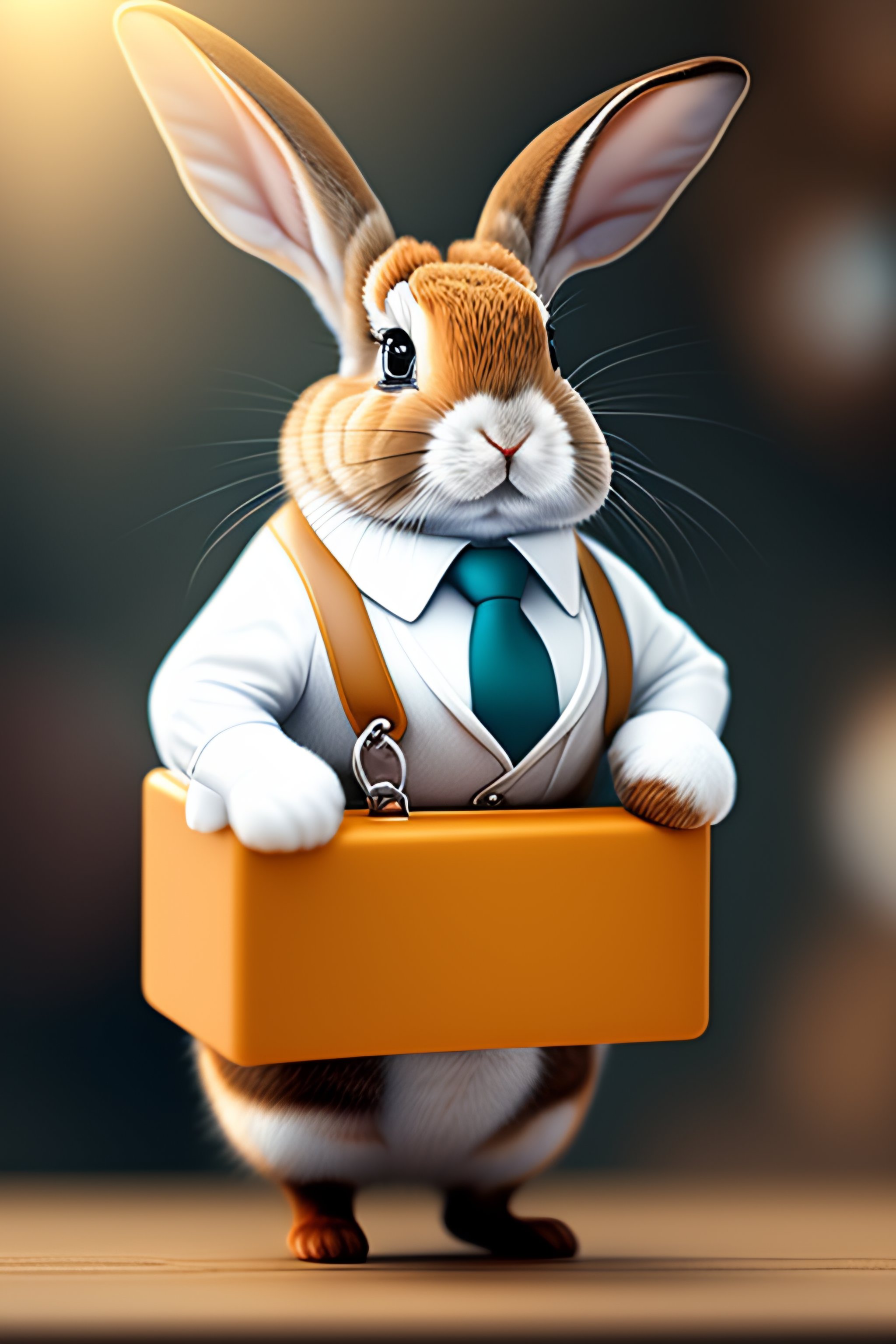 Lexica - Female bunny as a businessman