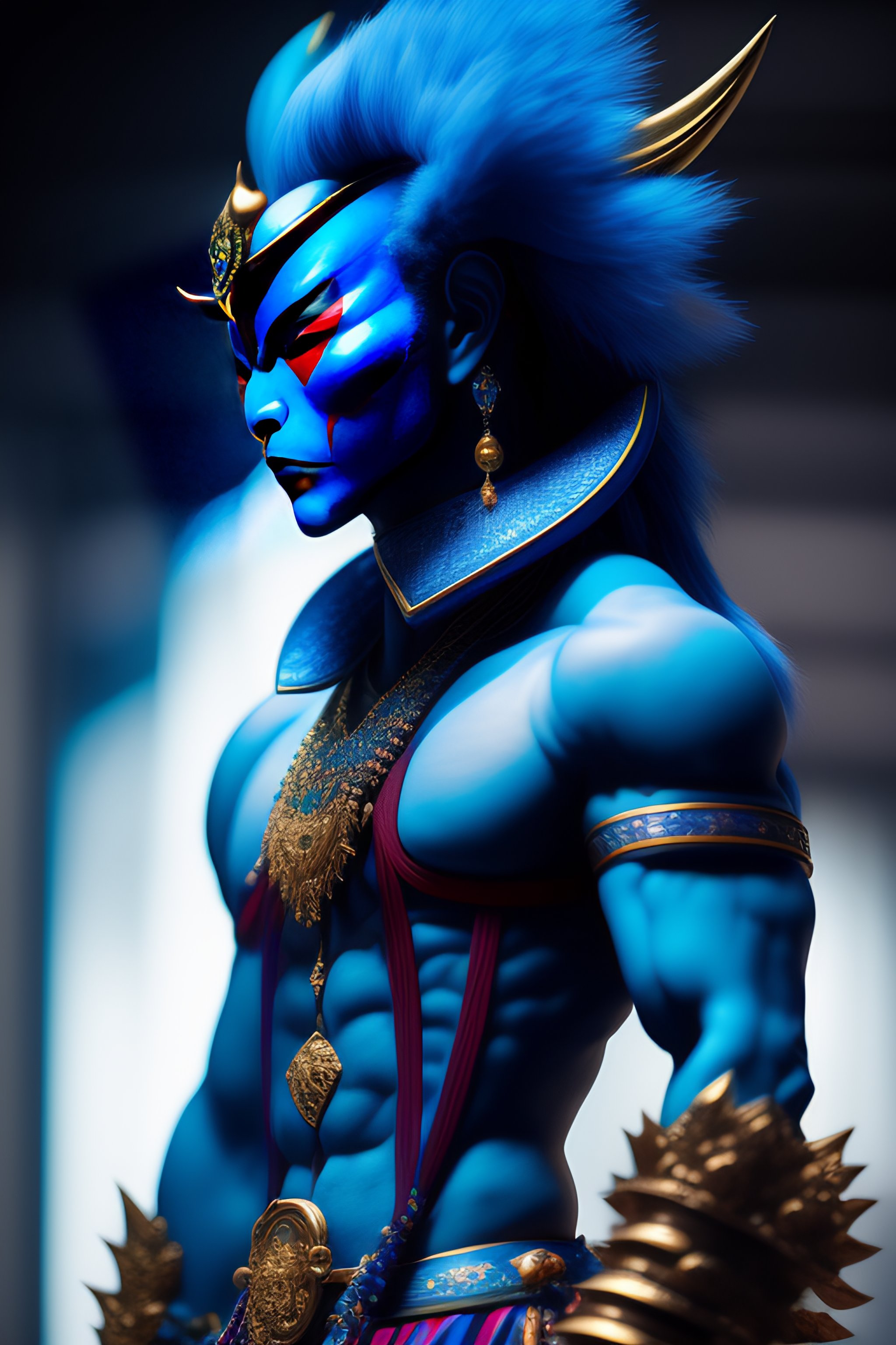 Lexica - Japanese blue demon human