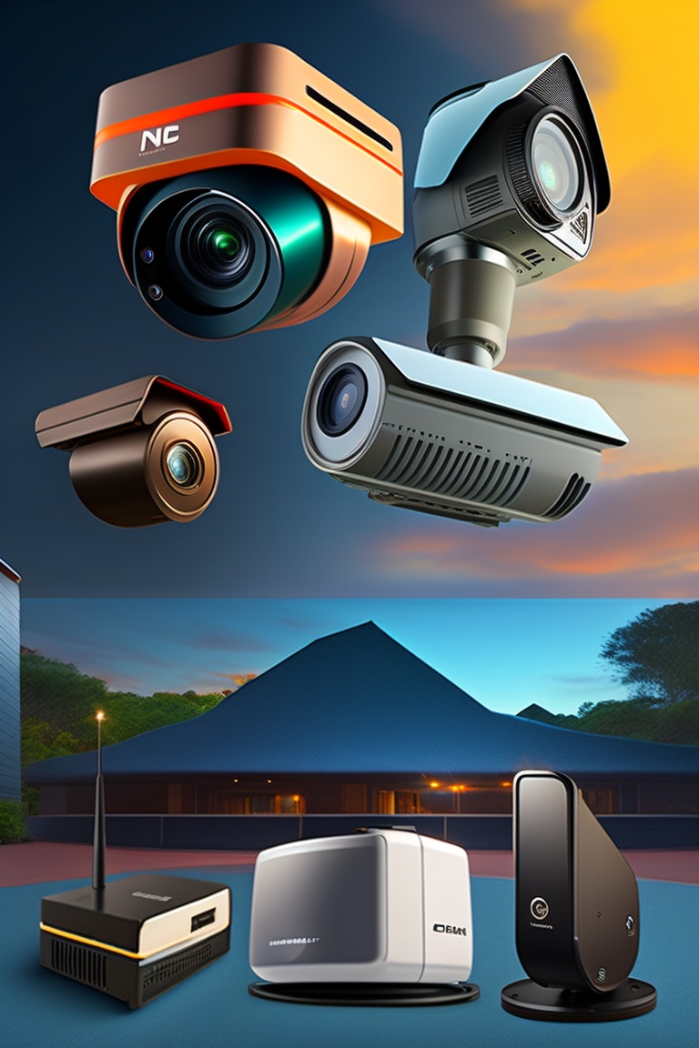 Lexica - Security cameras.bullet,futuristic,nvr,wifi,ptz