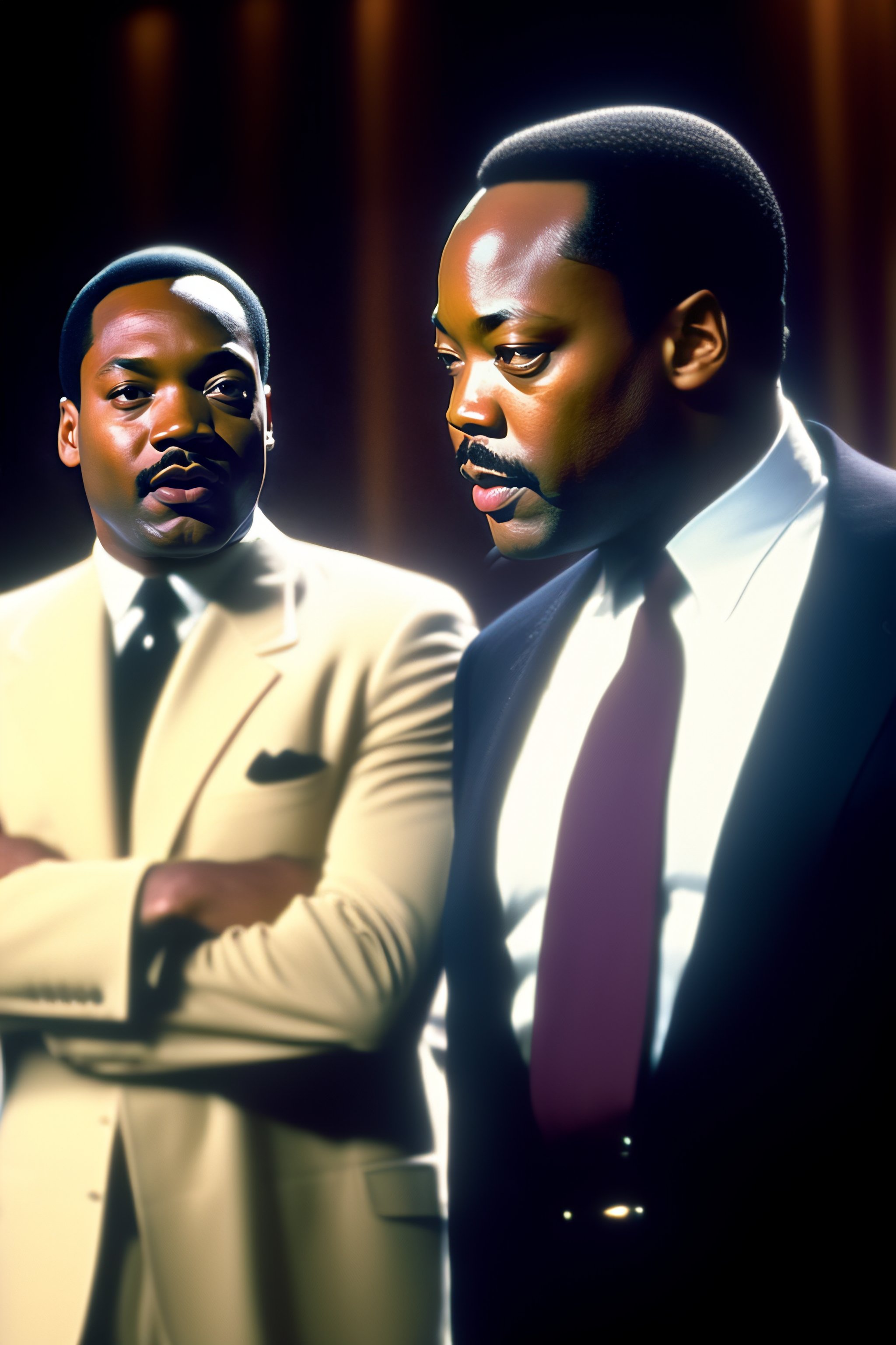 Lexica - Tobey Maguire boos Martin Luther King Junior standing on stage ...