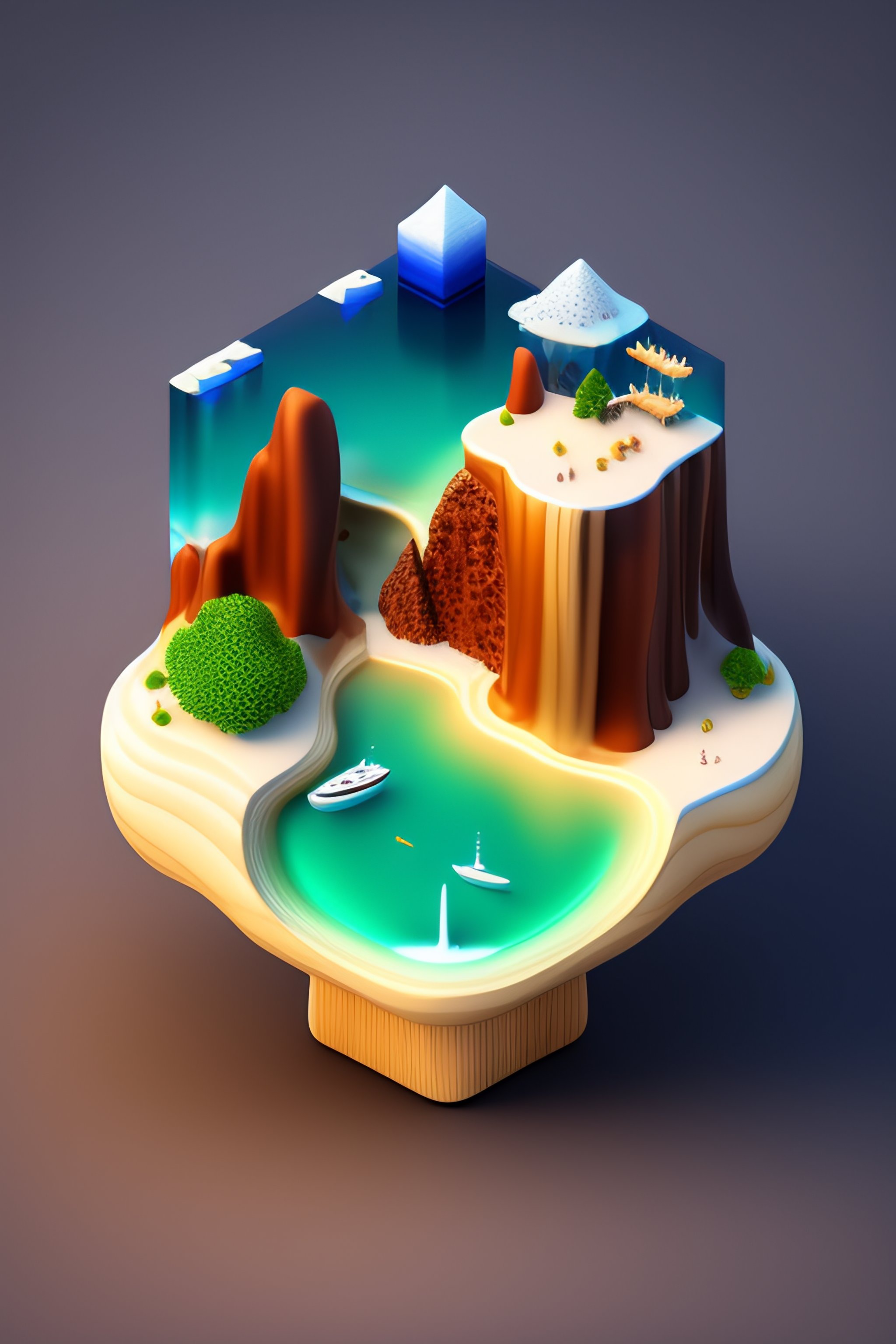 Lexica - 3d isometric sea