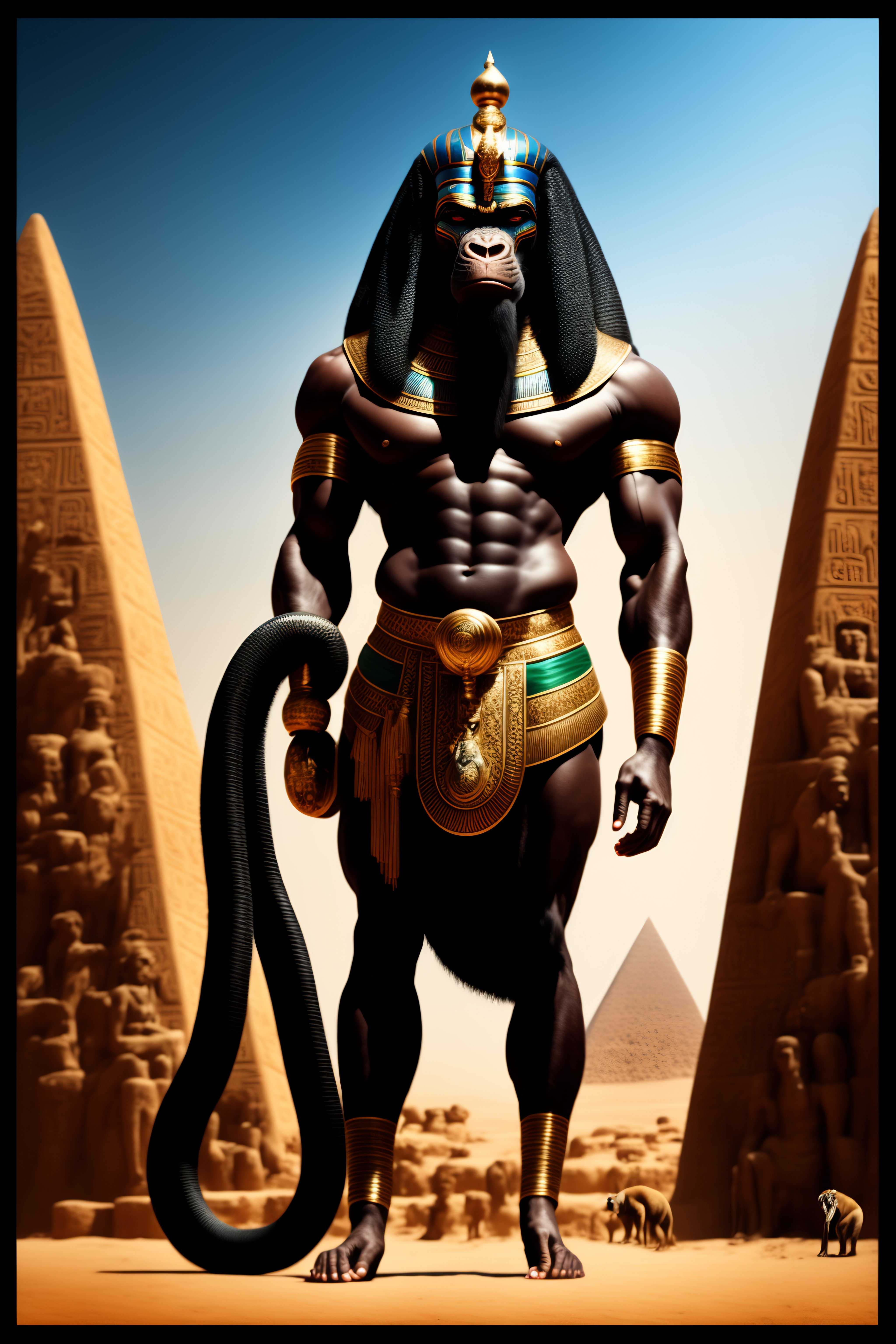 Lexica - An Egyptian god with the head of a cobra and the body of an ape