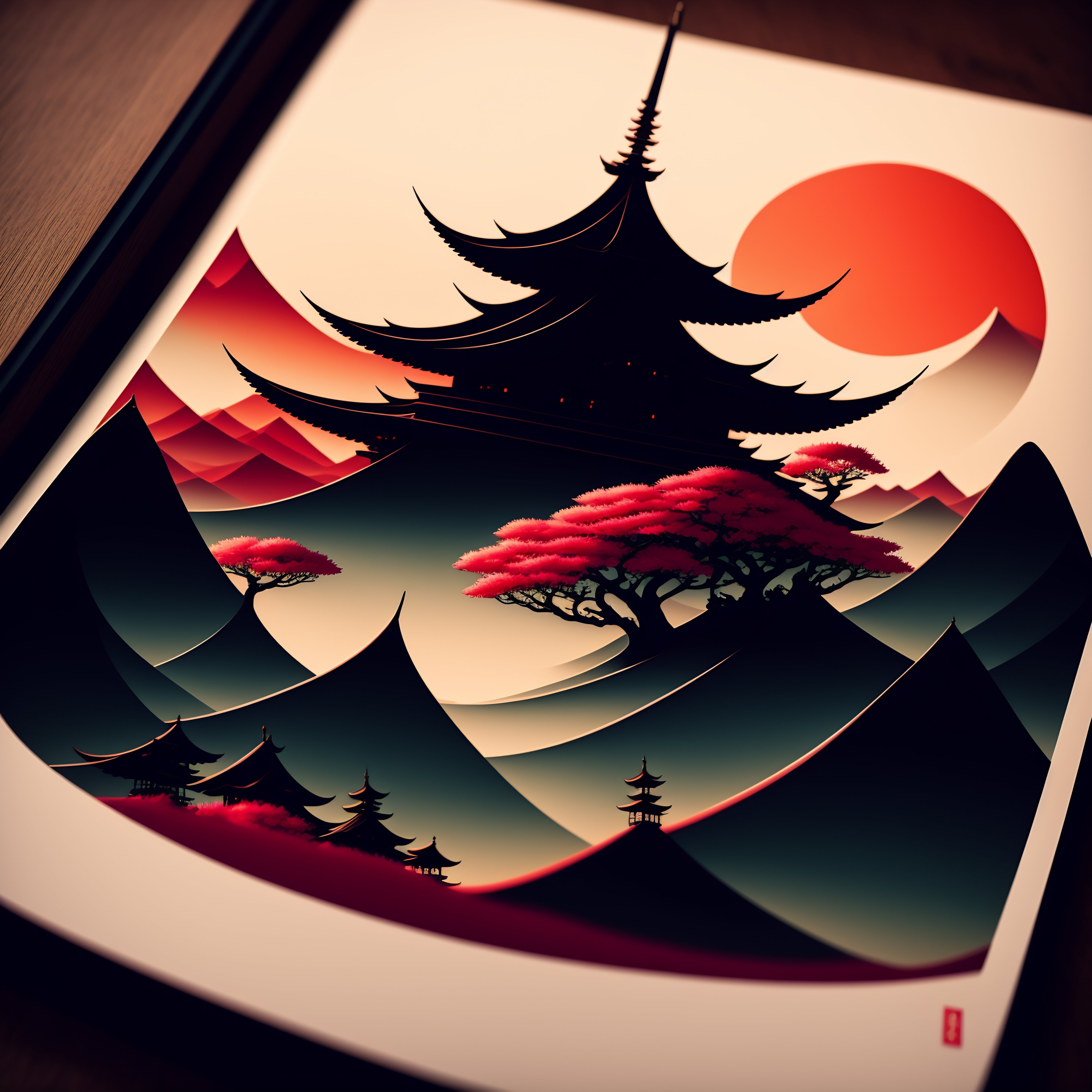 Lexica - 2D landscape!!!, (((sketch))), retro sketch, dark art, dark ...