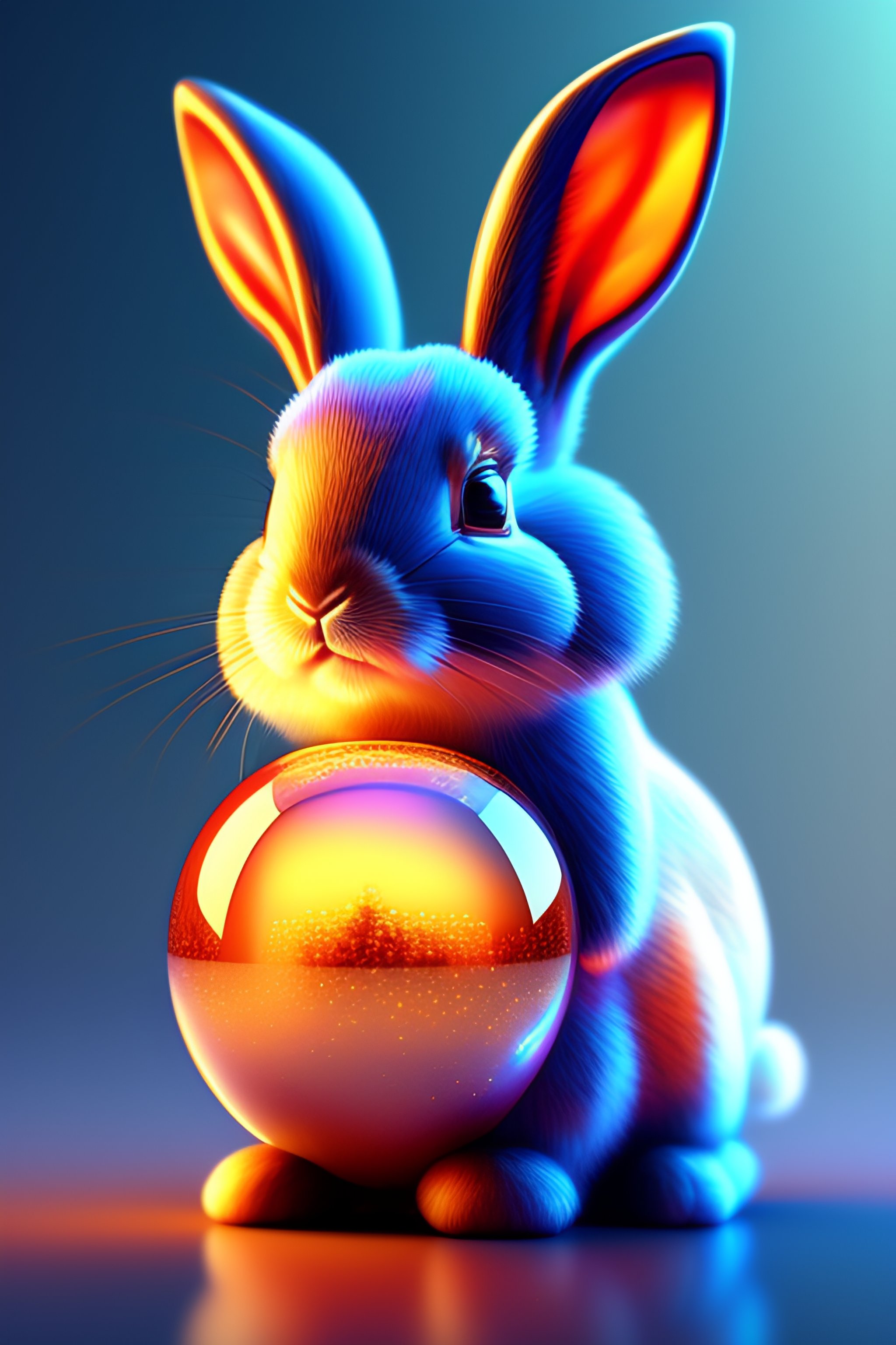 Lexica - Year of the rabbit, A cute adorable rabbit made of crystal ...