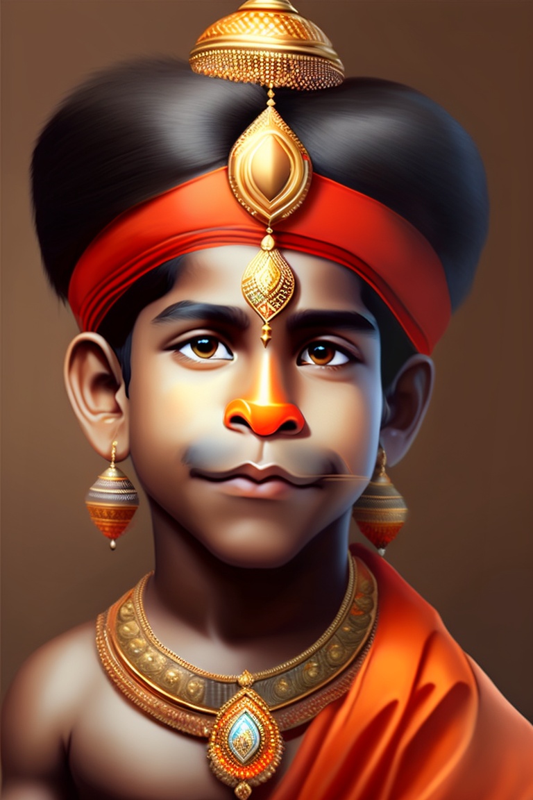 Lexica - Real hanuman, kids, art
