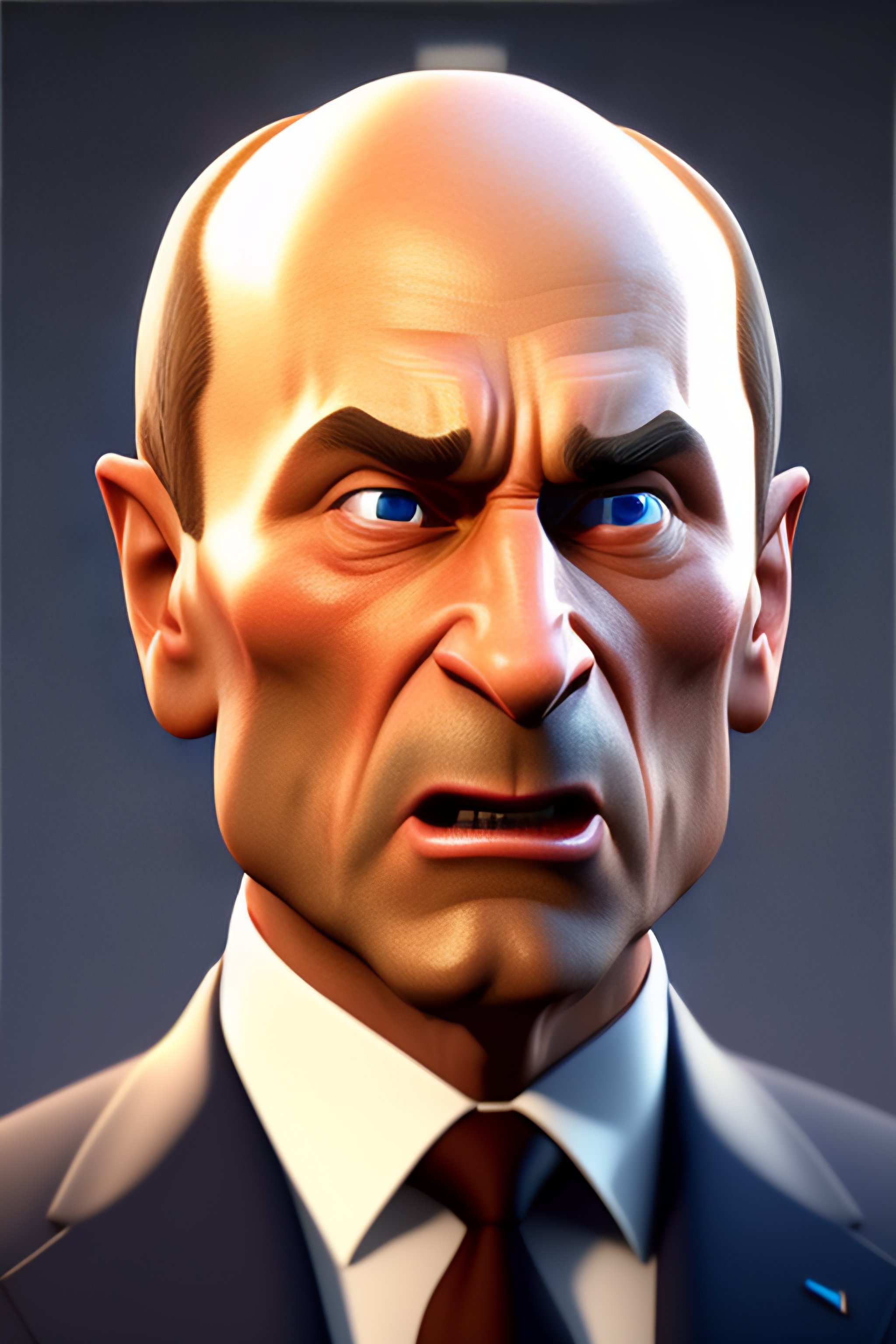 Lexica - Vladimir Putin cute angry caricature as a pixar disney ...