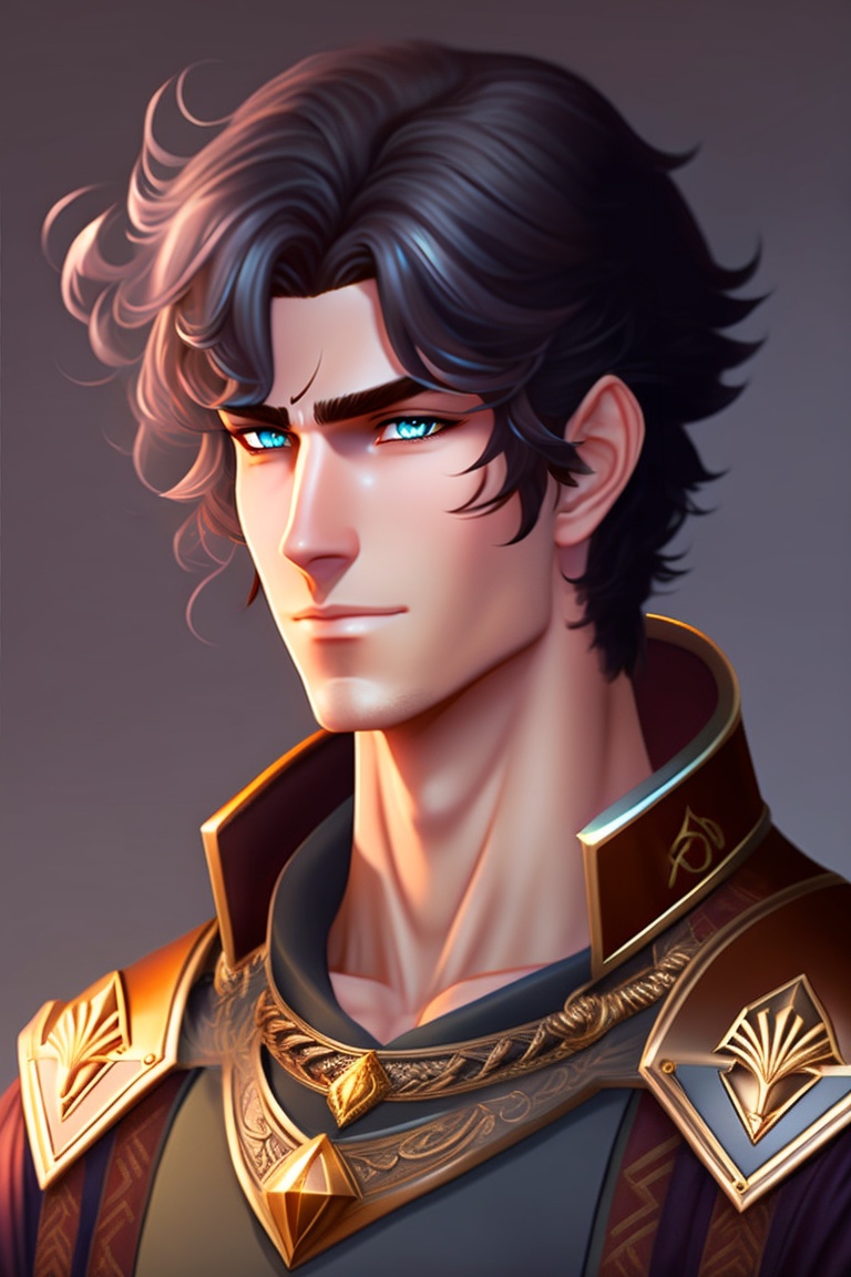 Lexica - A strong male character, king, with a triquetra symbol in the ...