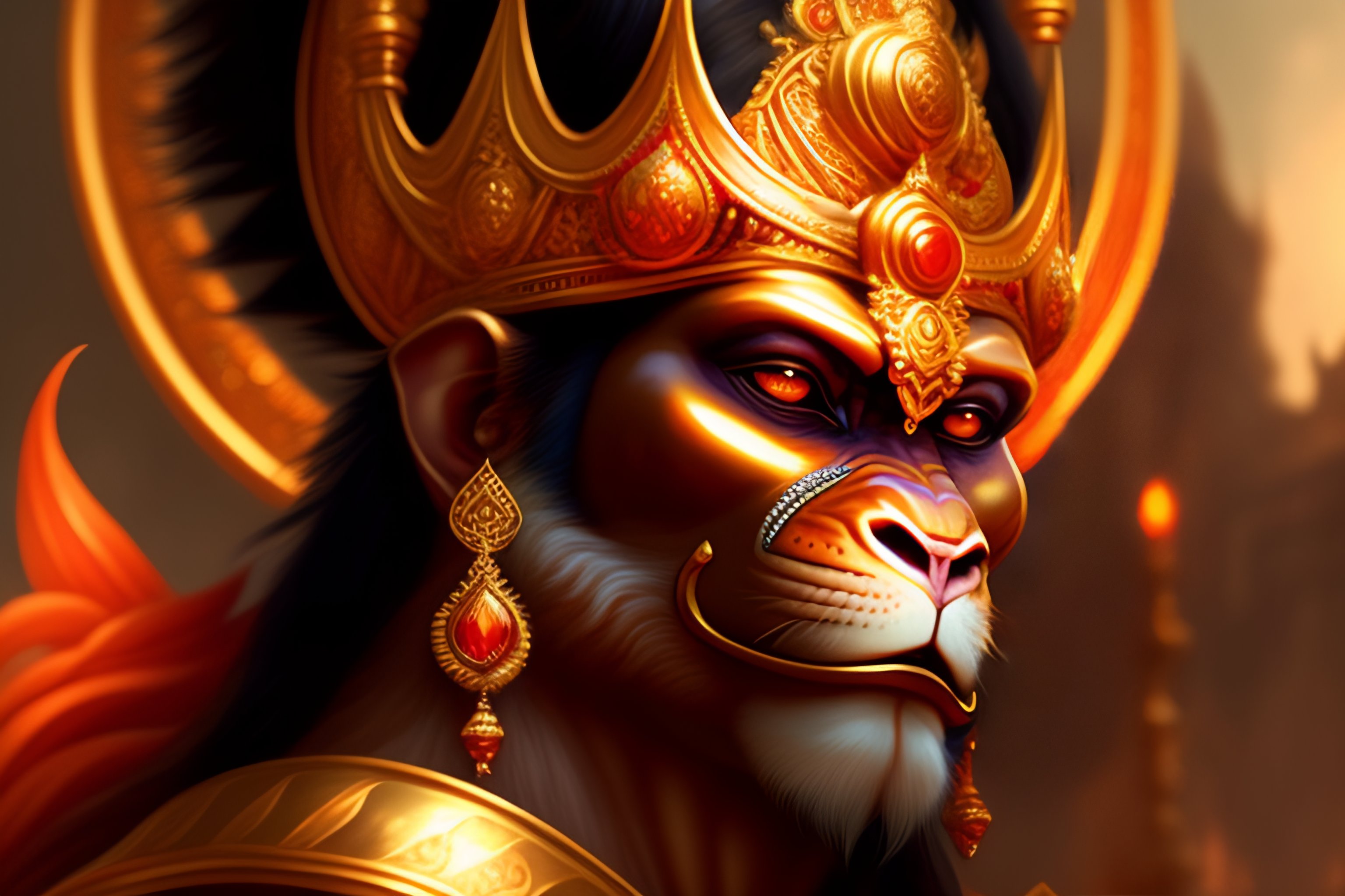 Hanuman Face Painting