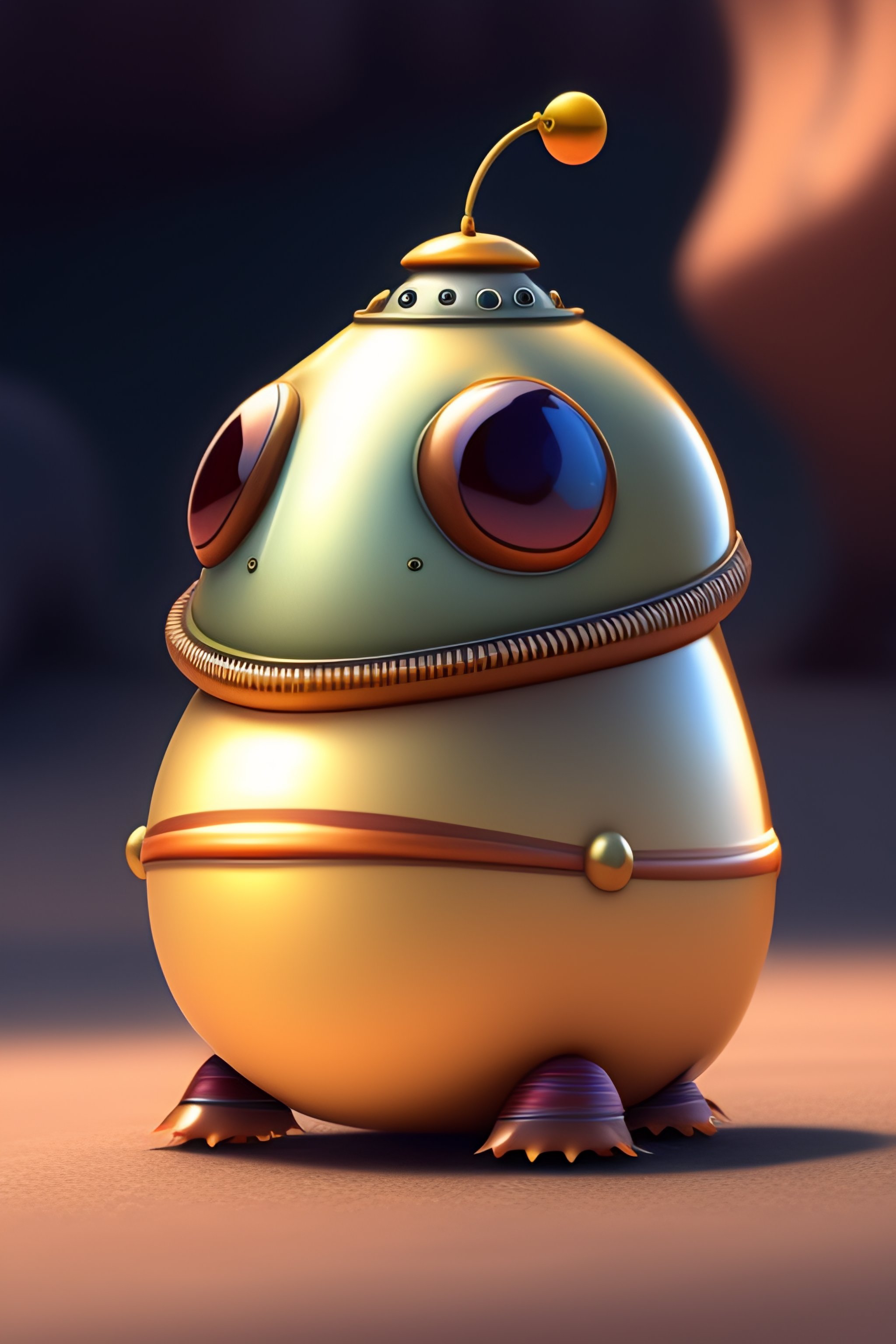 Lexica - Robot slug, disney pixar style, cute