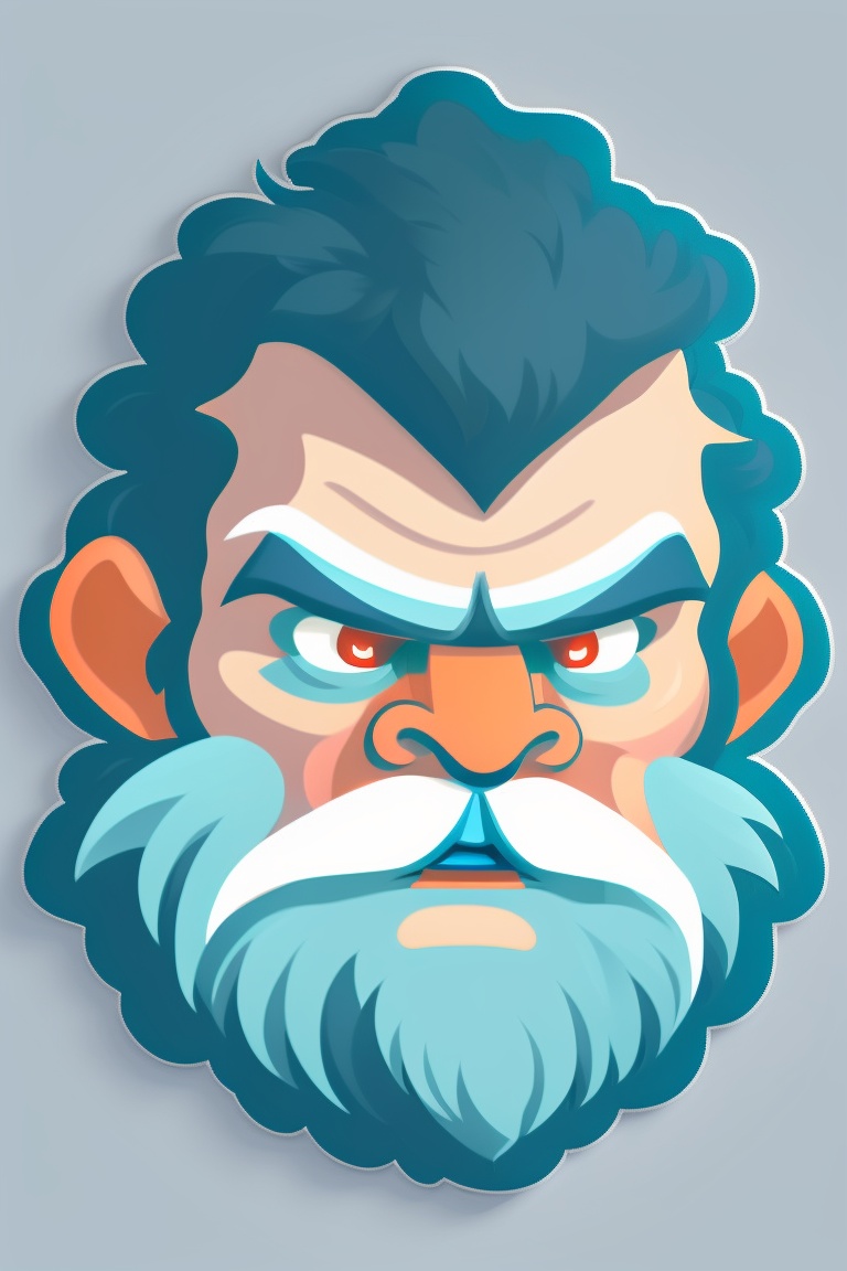 Lexica - Cartoon portrait of a vicious yeti, scary, violent, dark, a ...